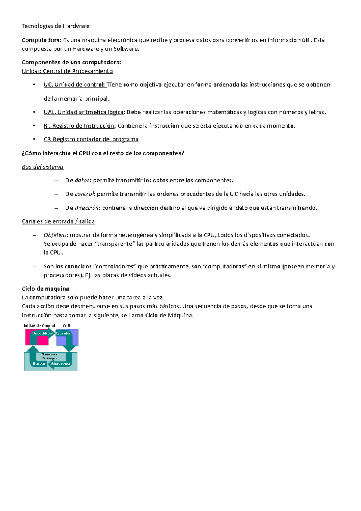 3 - Hardware - Resumen Sist. Información de las Org. - de Hardware ...
