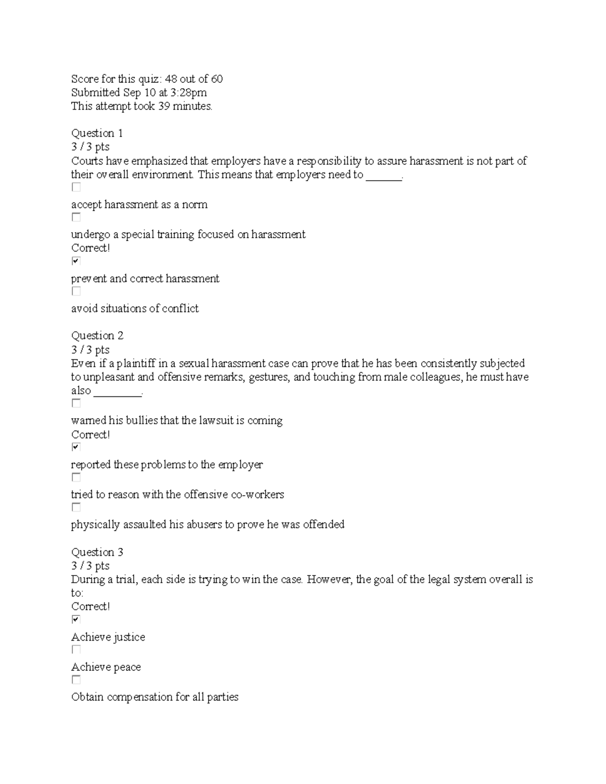 Score for this quiz - 40 well answered quiz for BUS 1104-01 - AY2024-T1 ...
