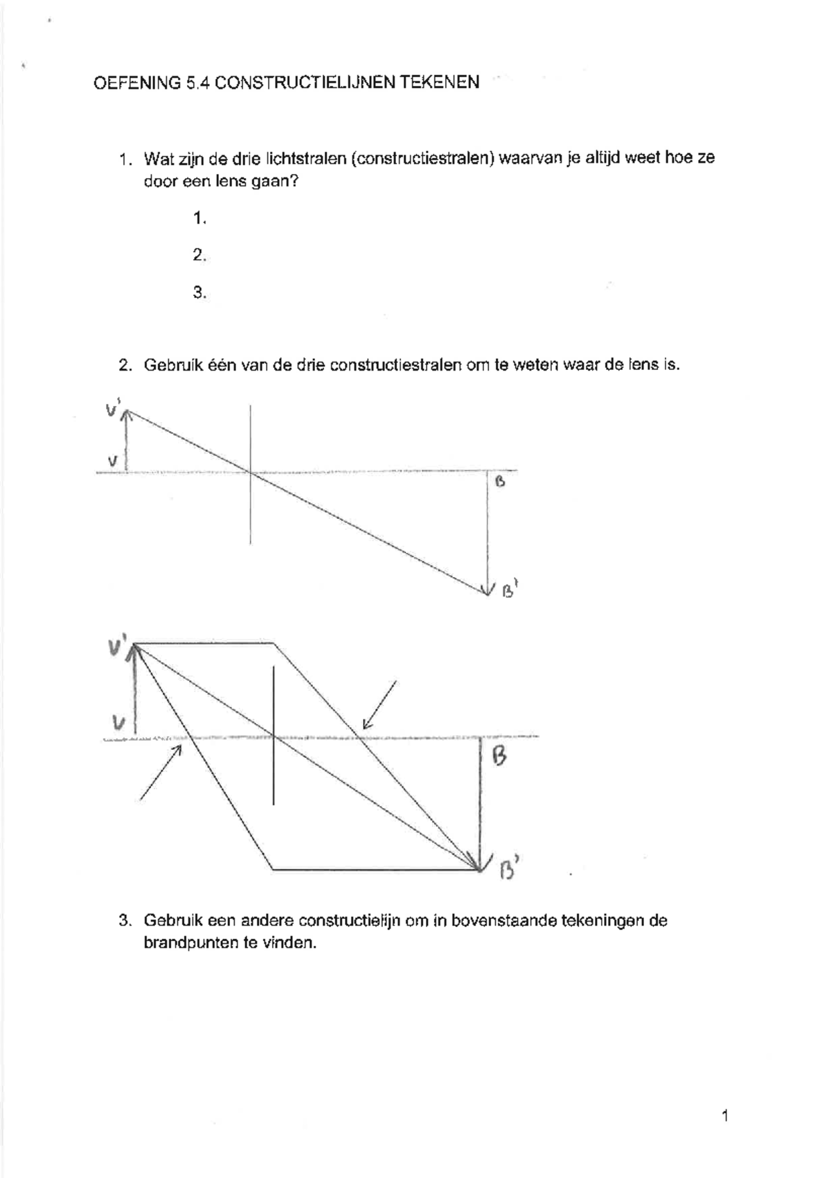 Antwoordmodel constructie tekeningen - Natuurkunde - Studeersnel