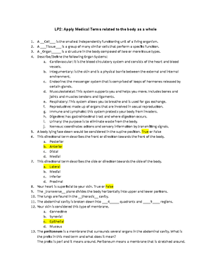 Male Reproductive Worksheet done - Interpret medical terms related to ...
