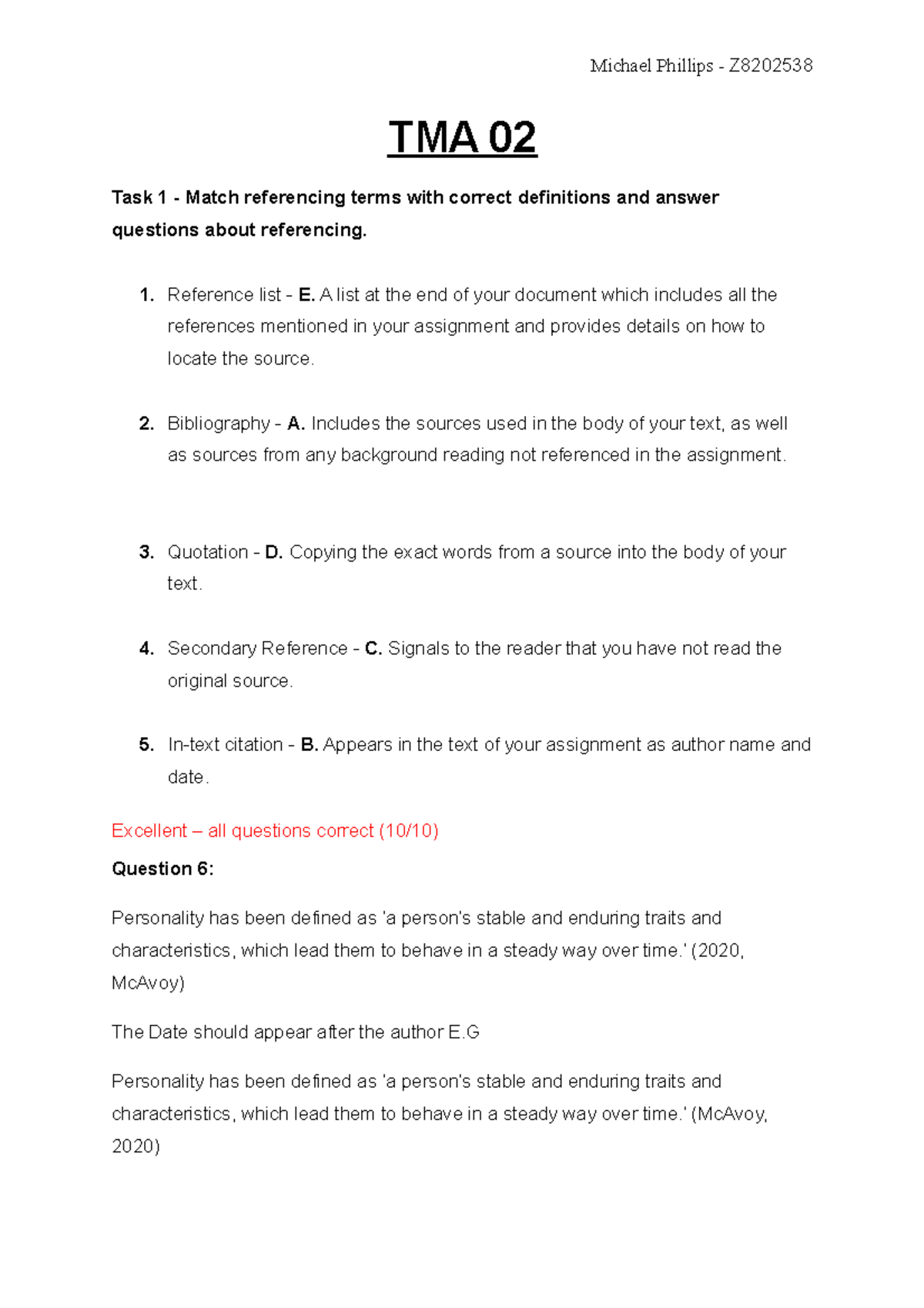 MP TMA 02- Marked - DE100 - OU - Studocu