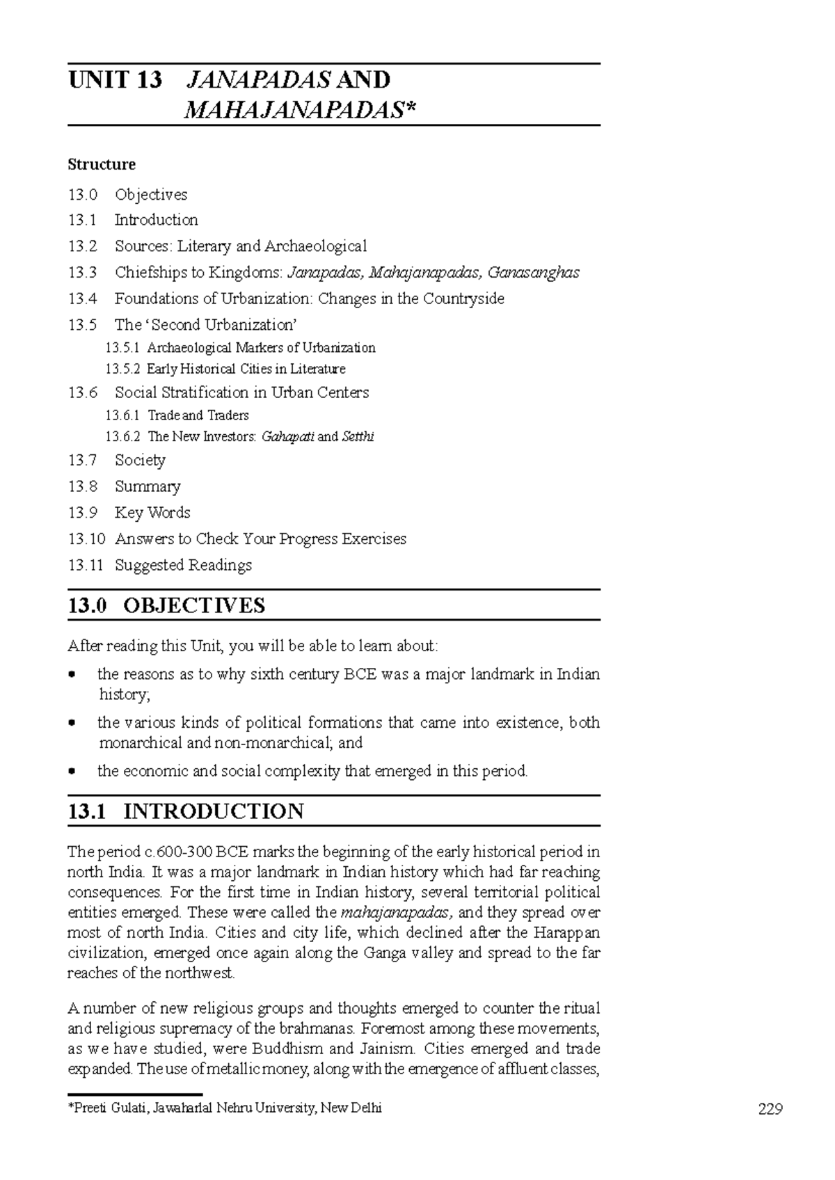 Mahajanpads and janpads - Janapadas and Mahajanapadas UNIT 13 JANAPADAS ...