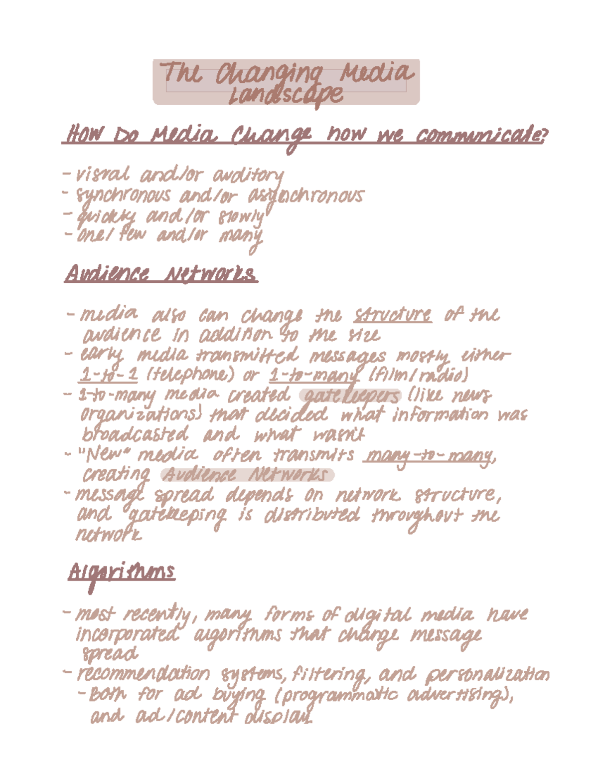 Lecture 2 - Changing Landscape - The Changing Media Landscape How Do ...