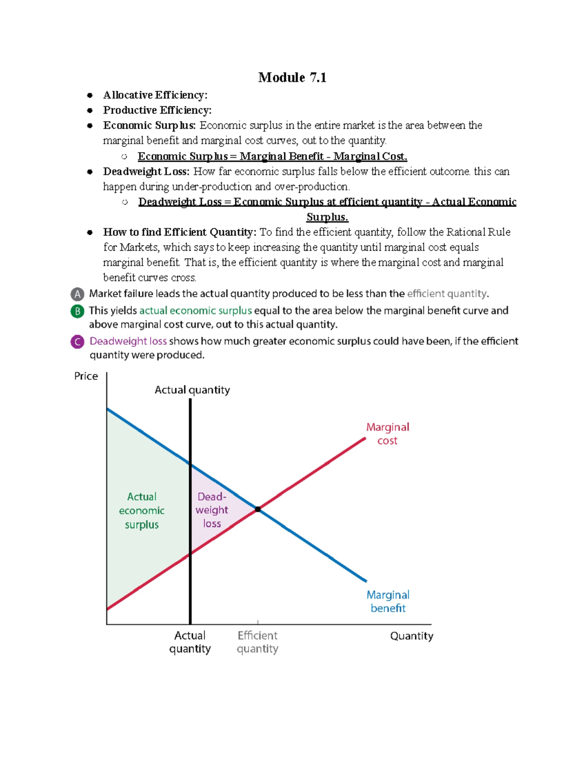 Module 7 - Module 7. Allocative Efficiency: Productive Efficiency ...