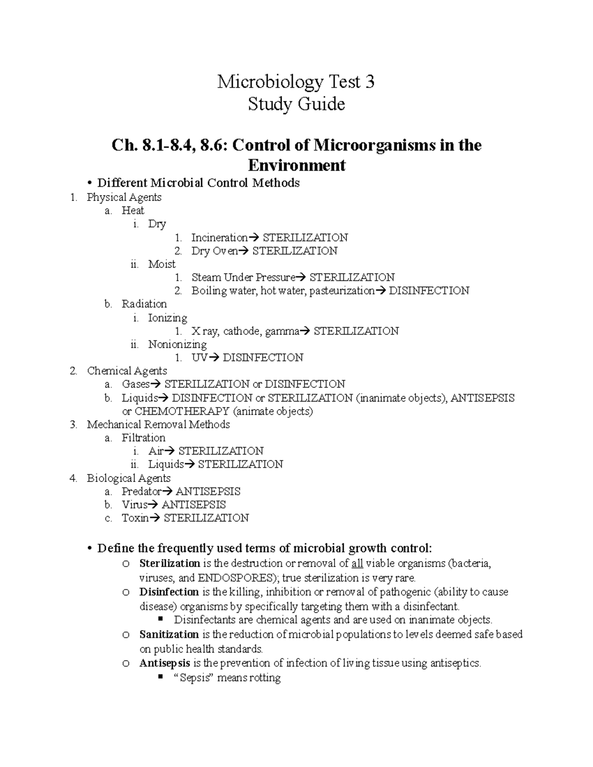 UNIT 3 Study Guide - Summary Prescott's Microbiology - Microbiology ...