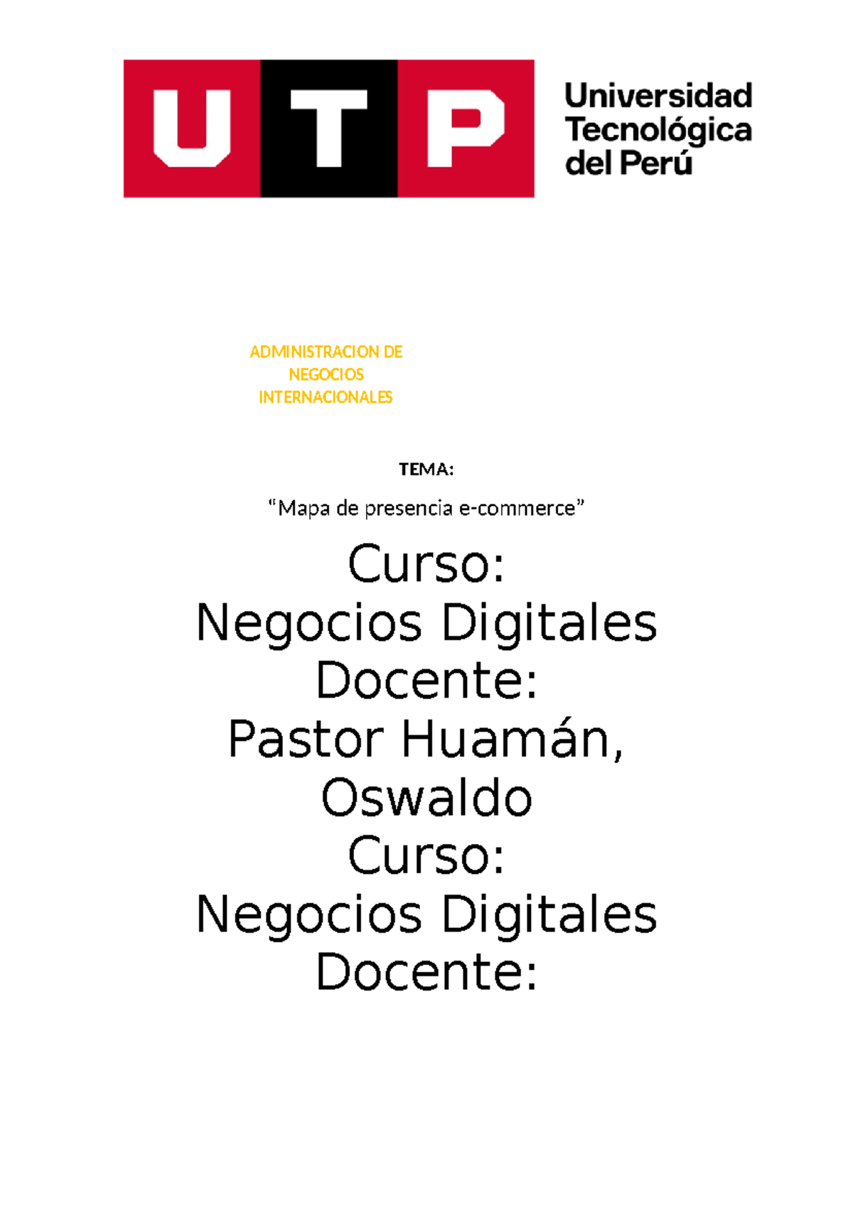 Mapa de presencia e-commerce (PA) - ####### TEMA: “Mapa de presencia e ...