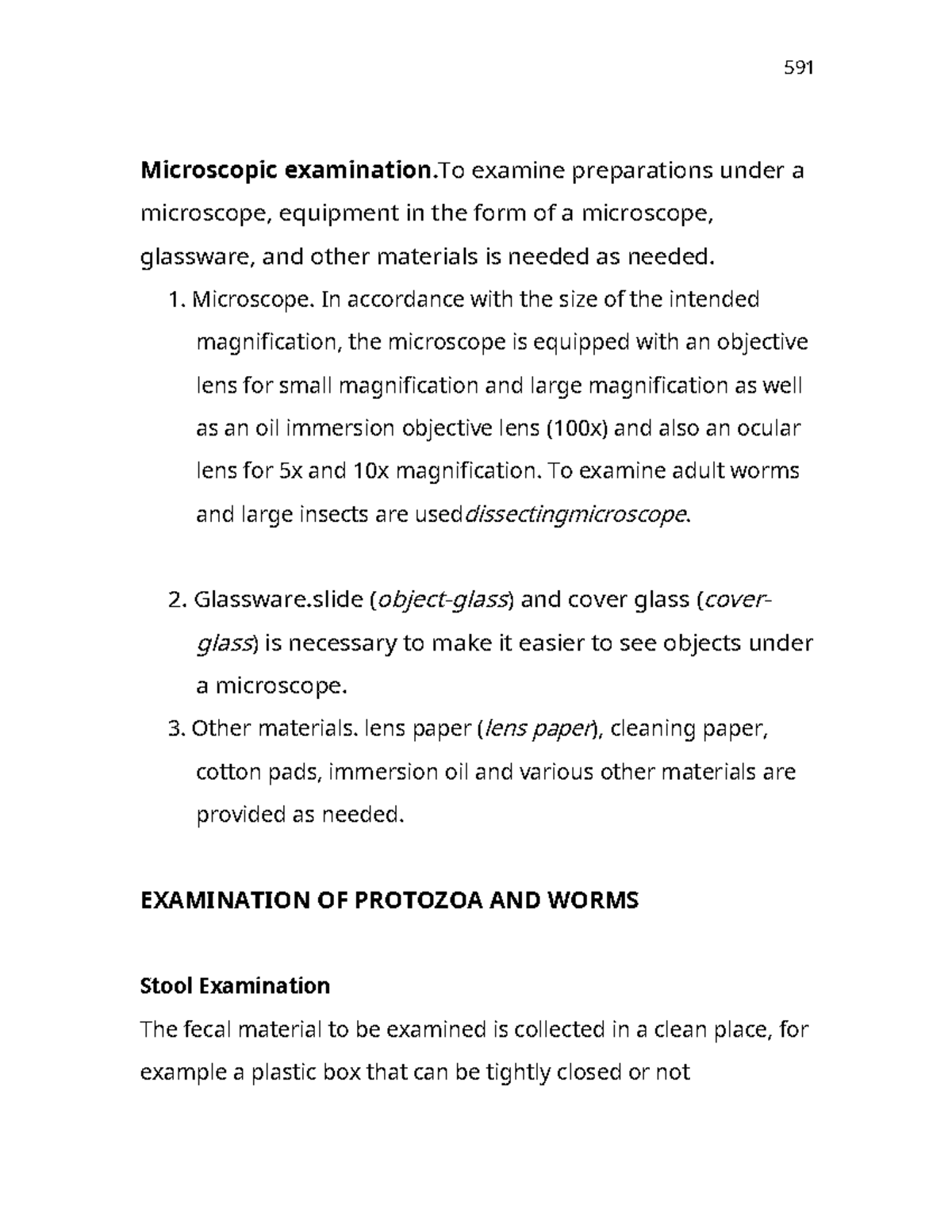 Medical - Anatomy and Motrphology 91-100 - Microscopic examination ...