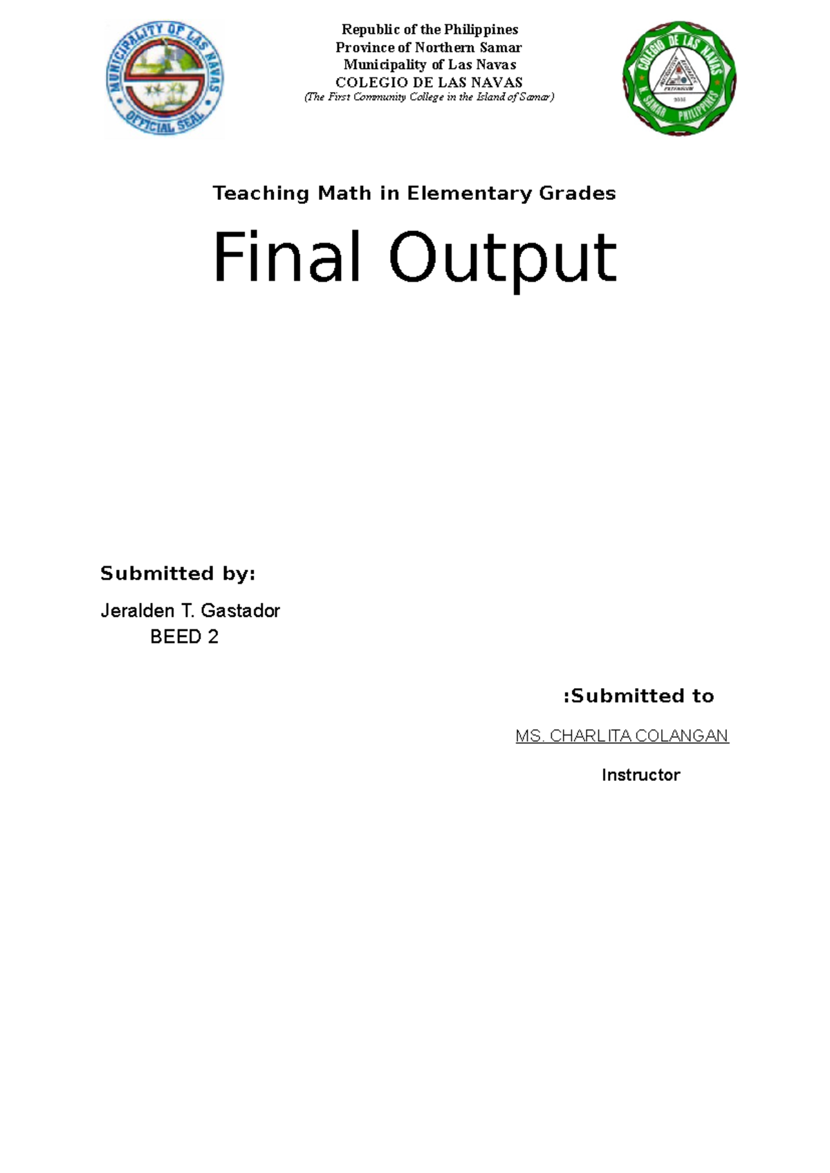 Math Final Output - A descriptive poem about a math topic - Bachelor of ...