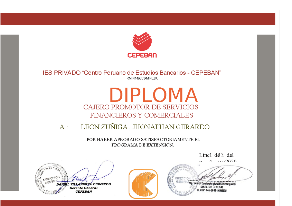 Jhonathan C.V2 - sasa - RM N° 446 -201 8 - MINEDU DIPLOMA IES PRIVADO ...