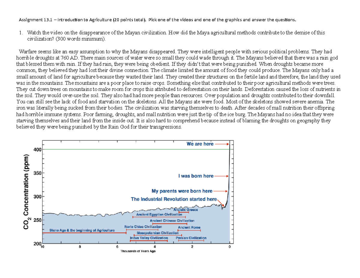 Assignment 13 into to Agriculture - Assignment 13 – Introduction to ...