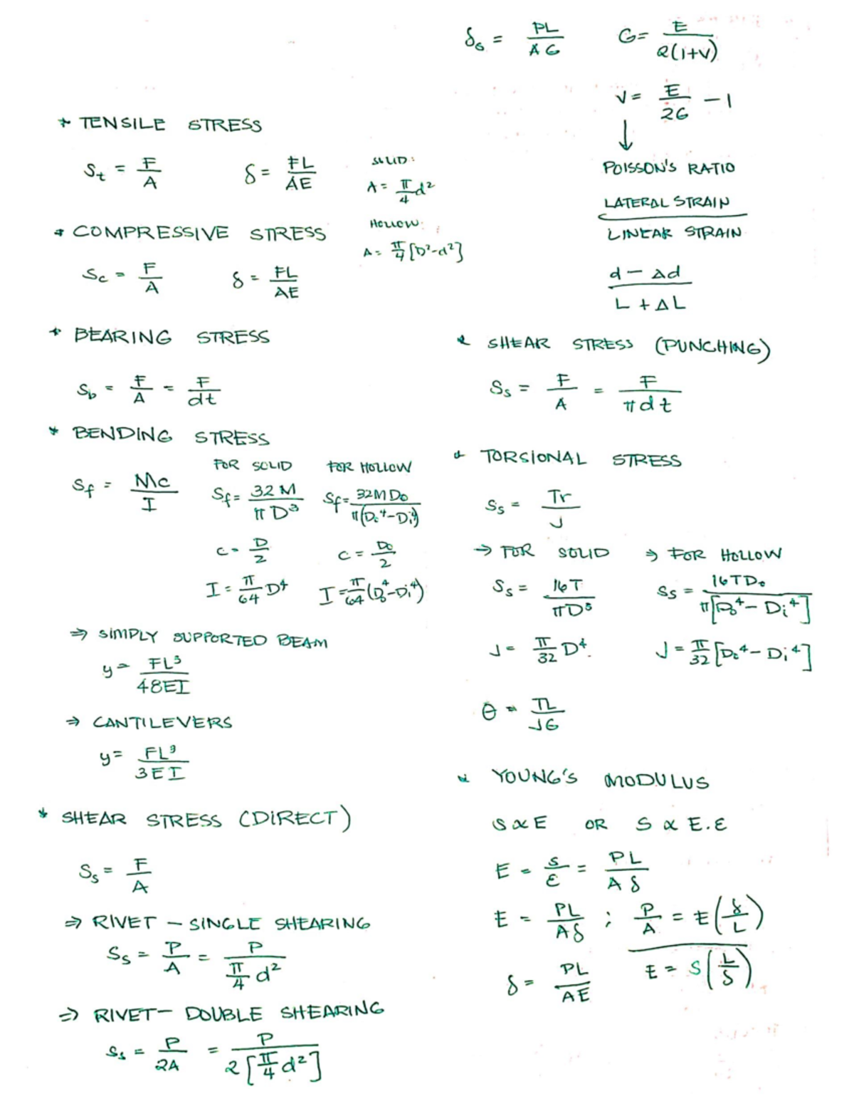 Reviewer QUIZ 1 MD1 - PL E AG E I 26 TENSILE STRESS St F FL SULID RATIO ...