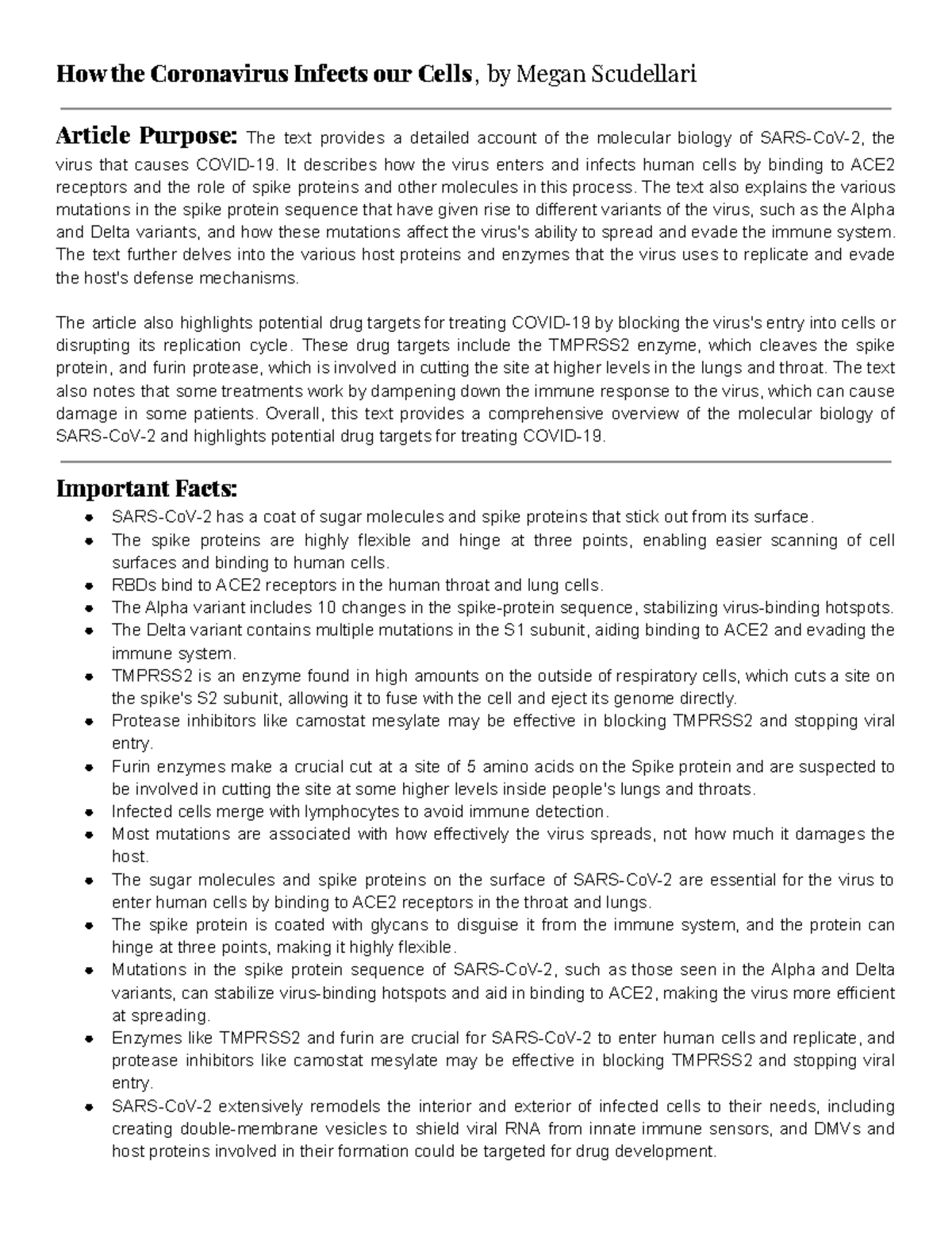 Article Assignment #1 (with facts, resources, and more) - How the ...