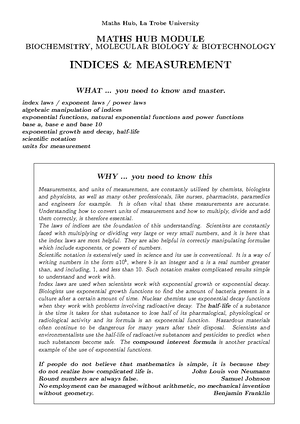 Maths Hub Module AGR SCI 2 Indices measurement 2022 - Maths Hub, La ...