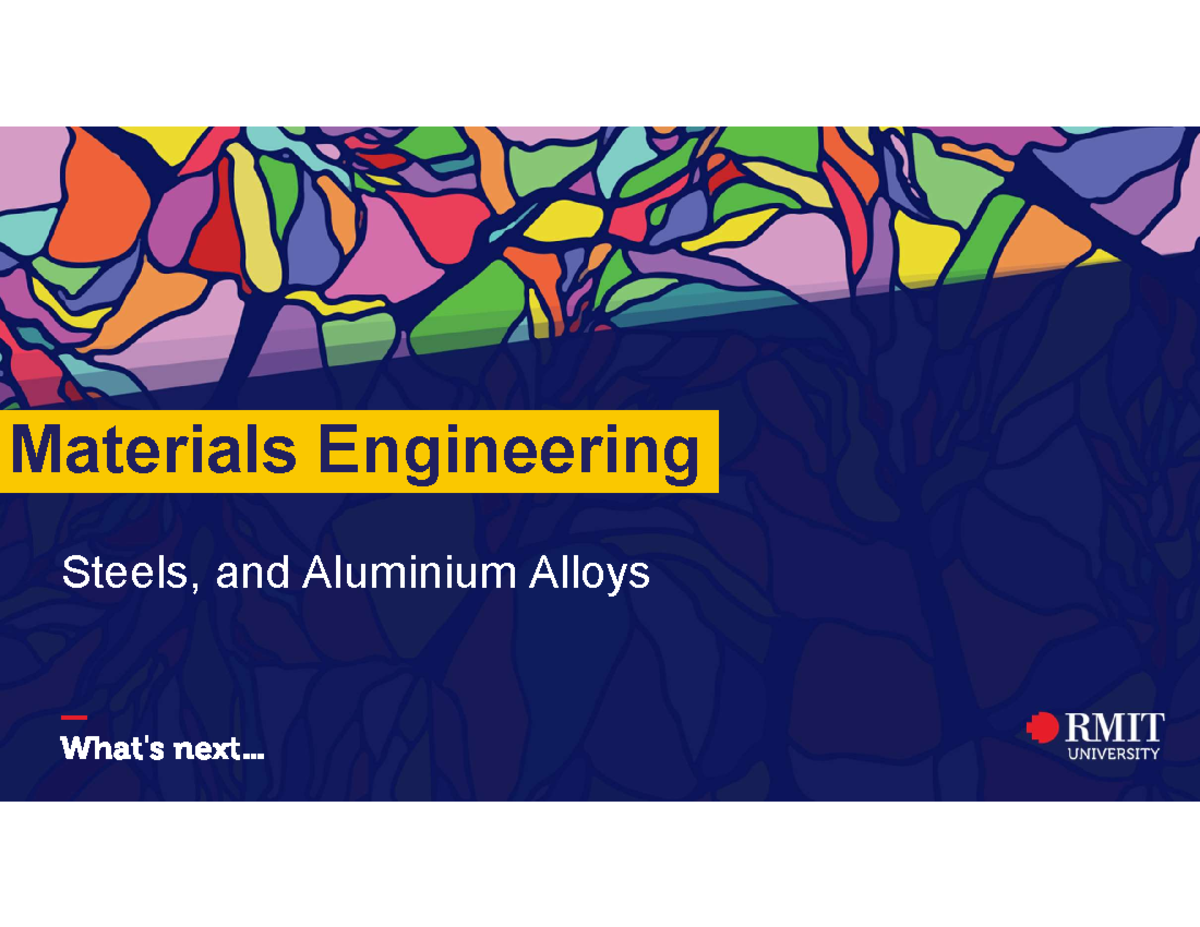 Data structures - Materials Engineering Steels, and Aluminium Alloys ...