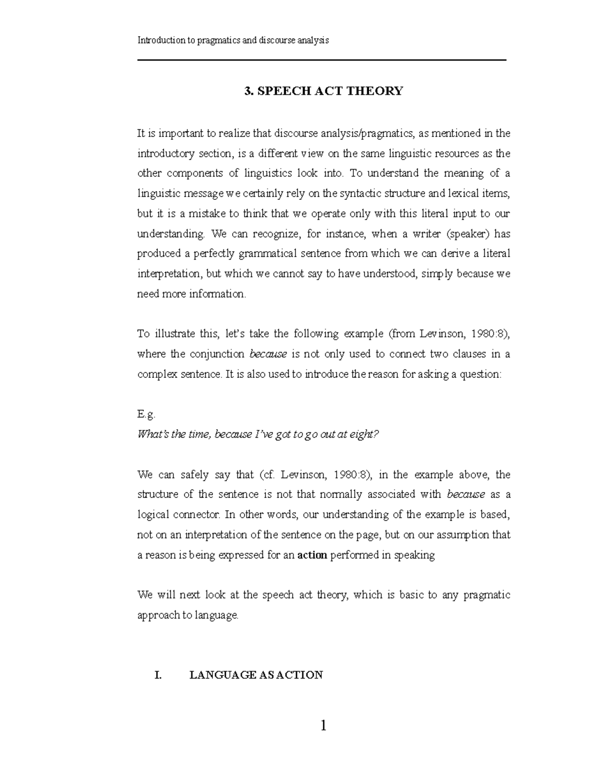 Speech Act Theory Material 2 ...