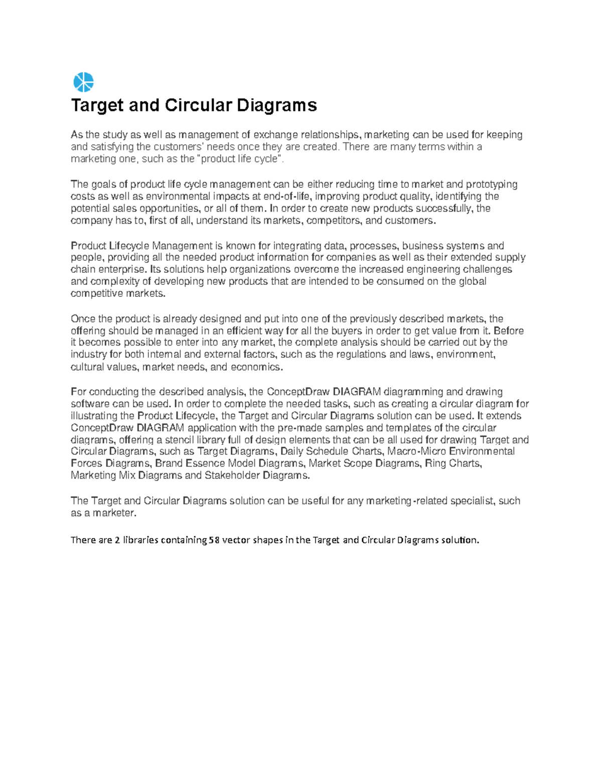 Target and Circular Diagrams - There are many terms within a marketing ...