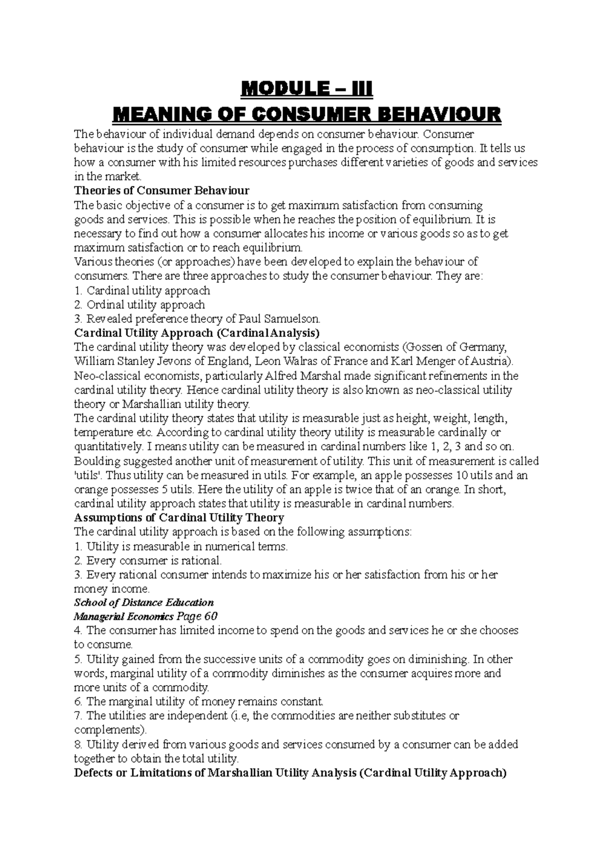 Meaning OF Consumer Behaviour - MODULE – III MEANING OF CONSUMER ...