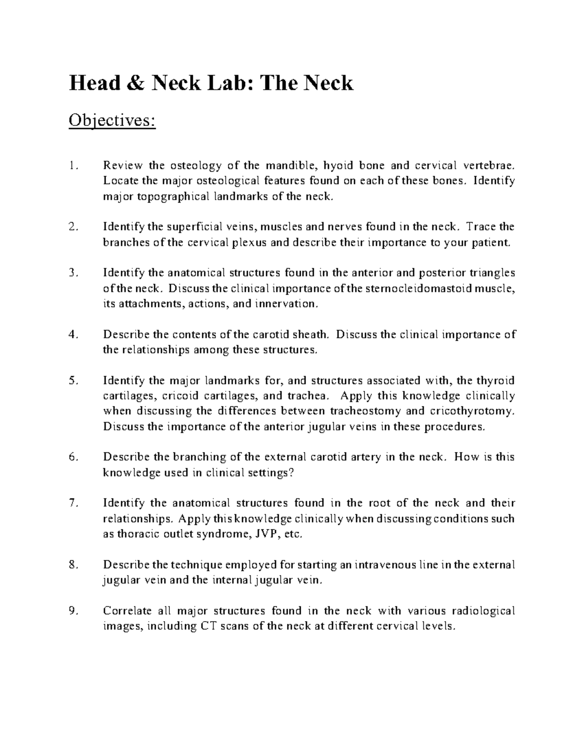 Anatomy Lab Dissector #9 - Neurology Block Neck - Head & Neck Lab: The ...