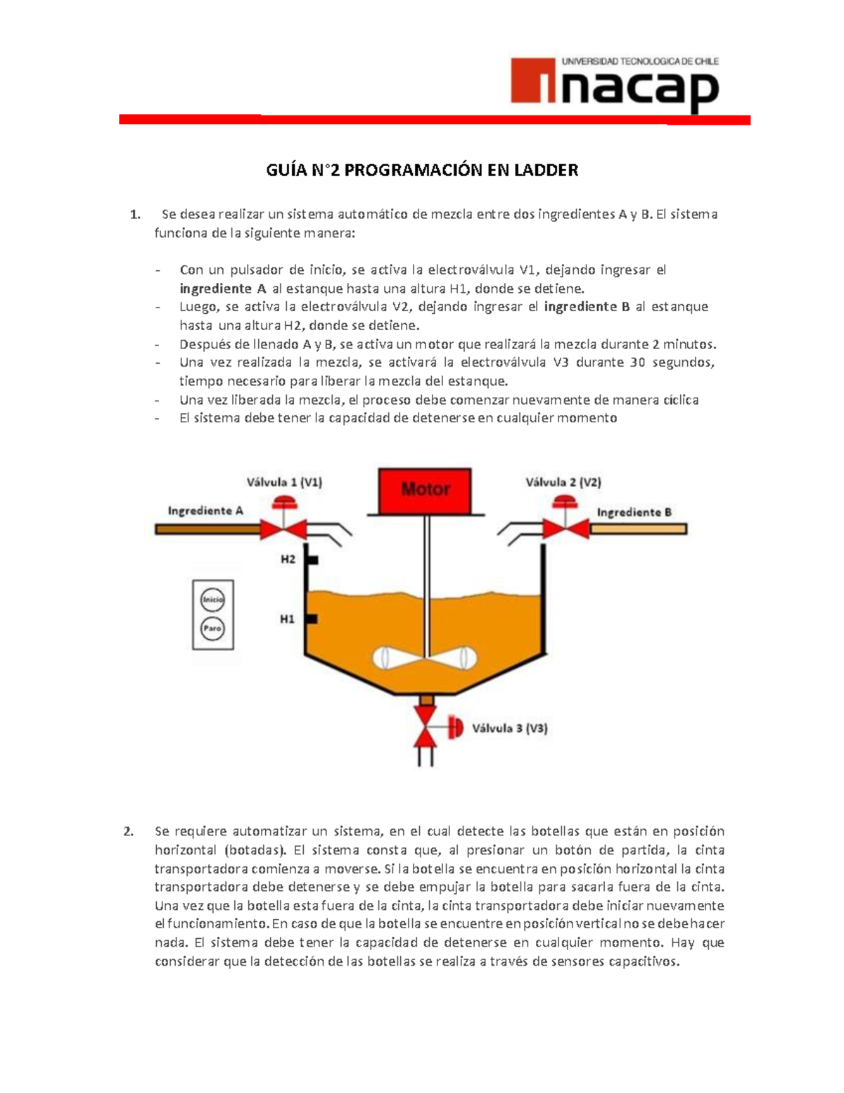 GUIA Nº 2 Programación en ladder - GUÍA N° 2 PROGRAMACIÓN EN LADDER Se ...