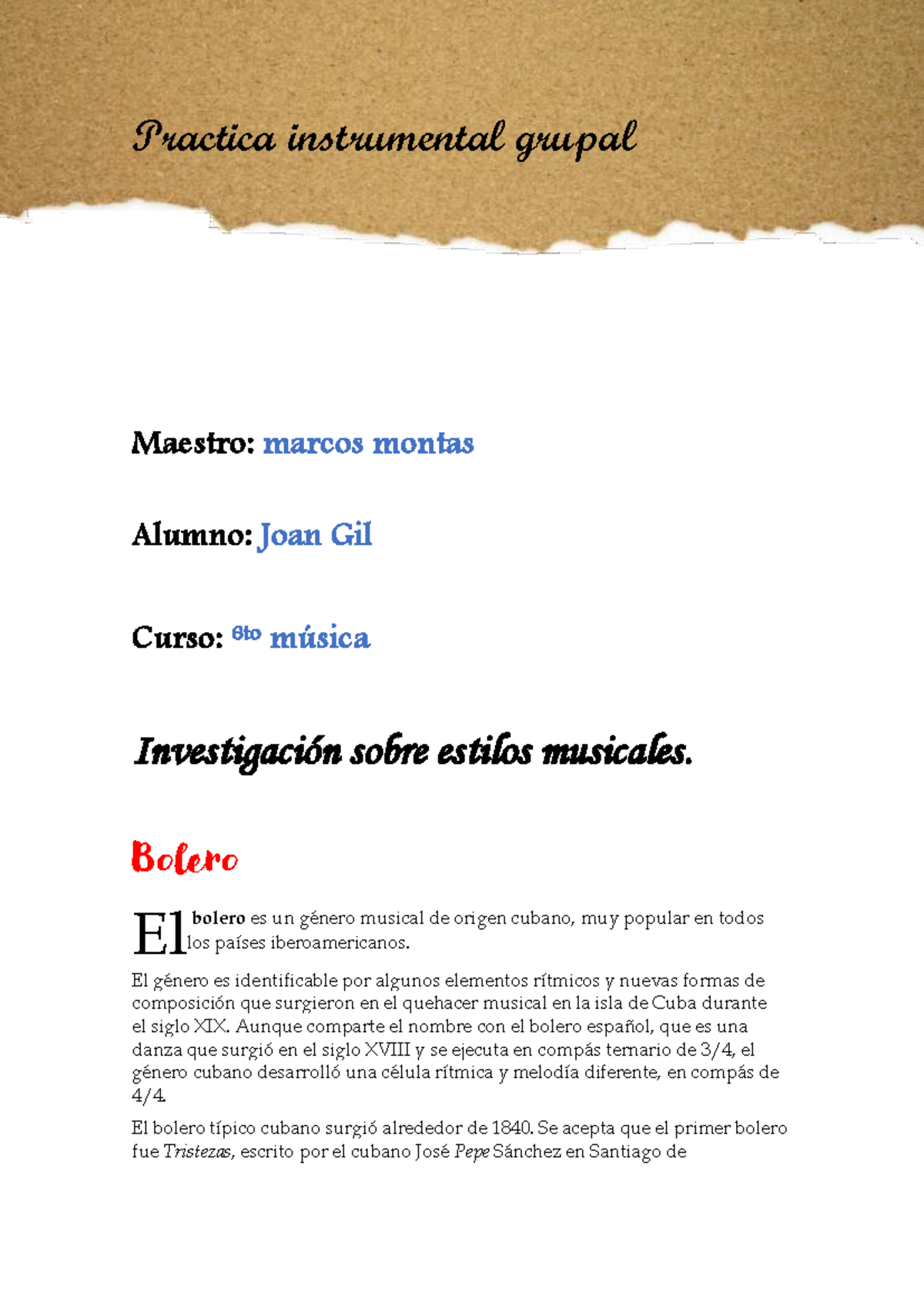 Practica instrumental grupal - Practica instrumental grupal ...