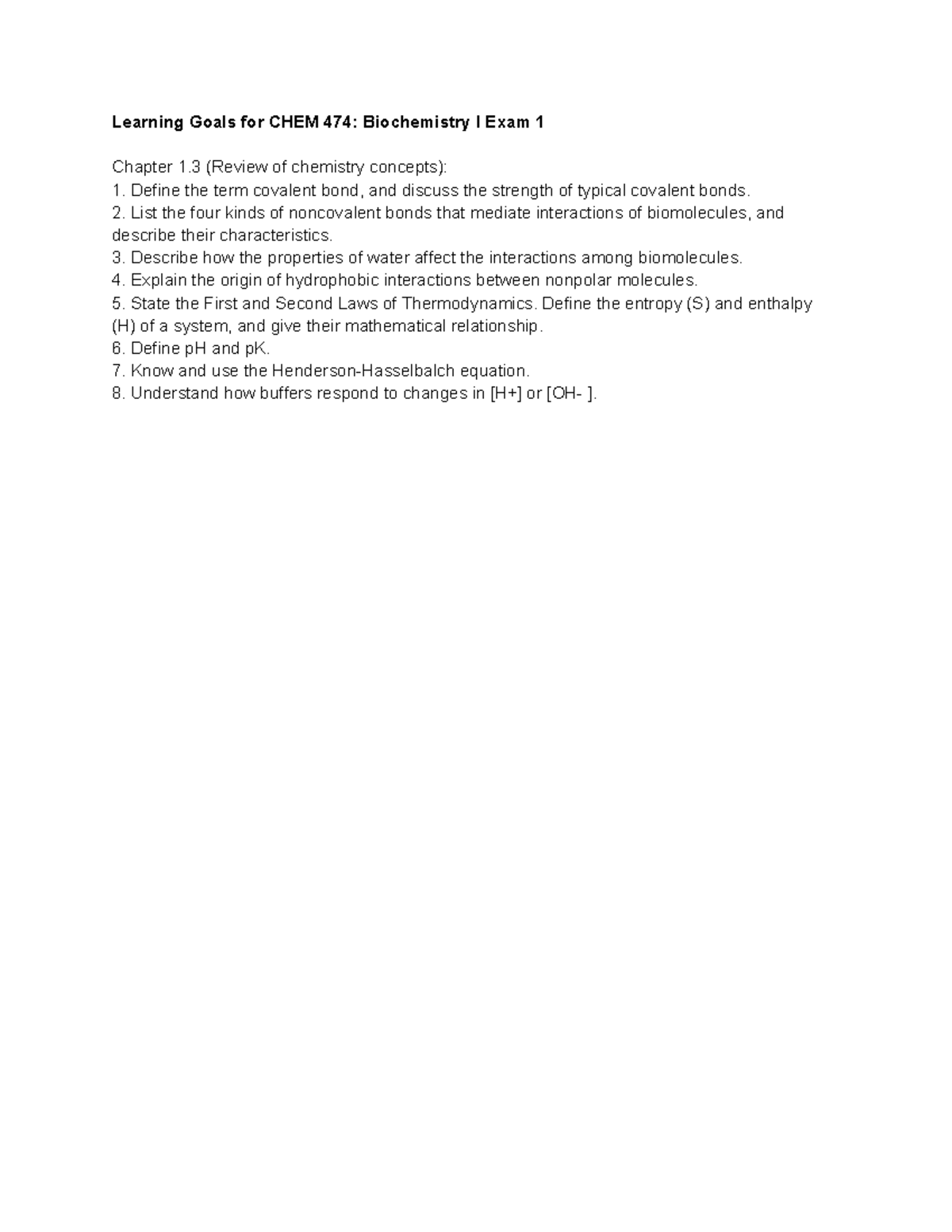 2021-biochemistry(chem474)-exam 1 learning goals chapter 1 pg1 ...