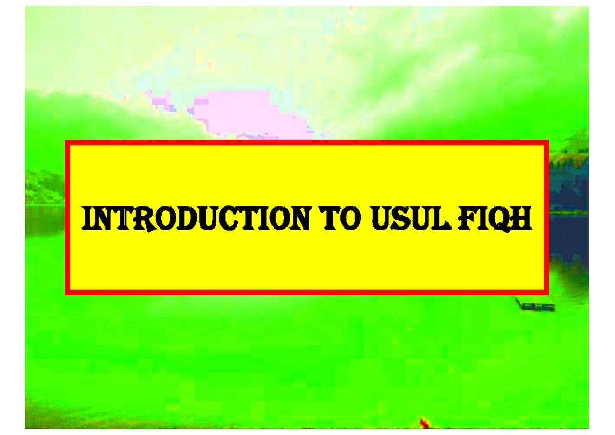 Lecture Notes 1 Usul Fiqh Pdf Copyright 2008 Gt20302 Mohd Zulkifli