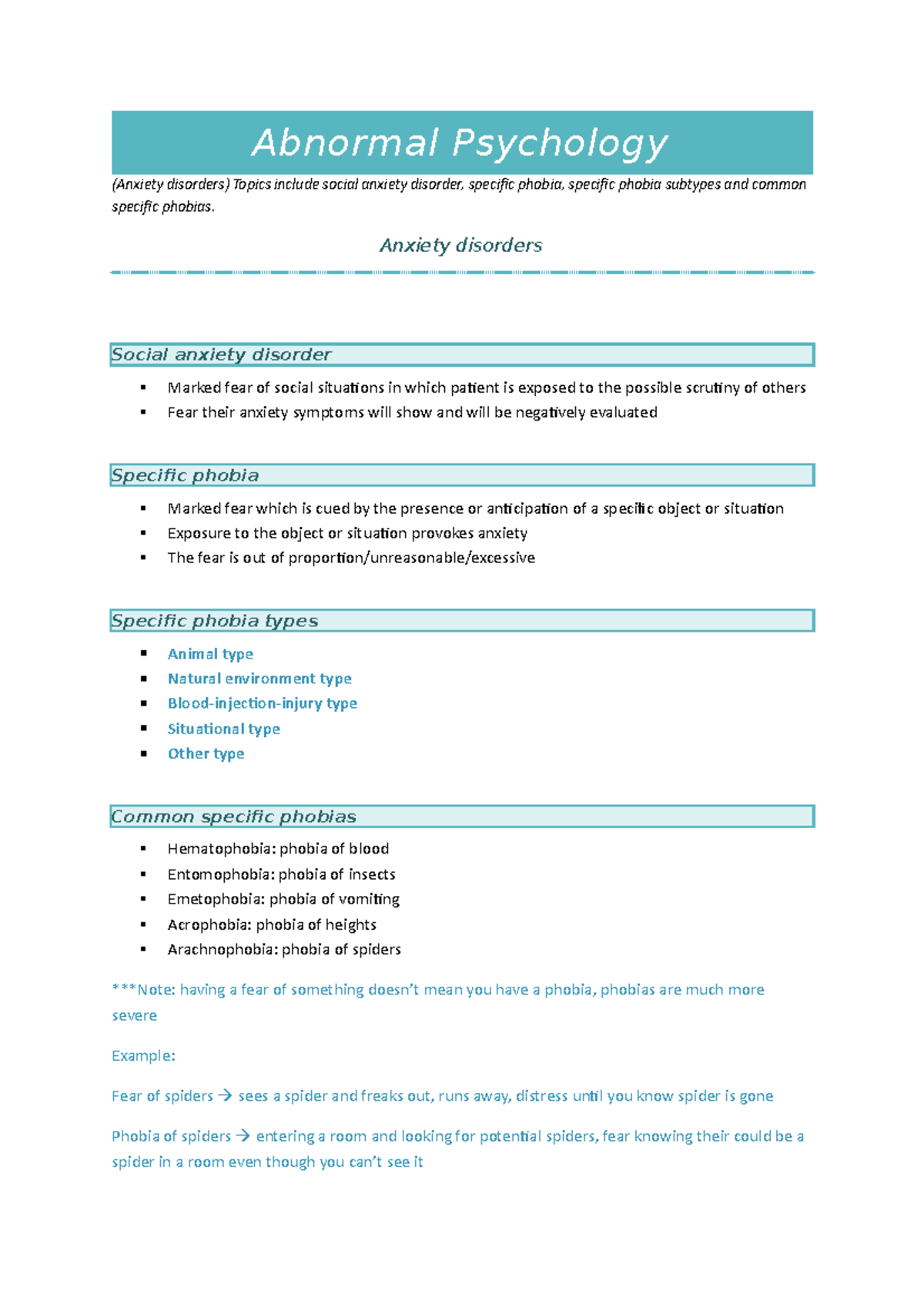 Abnormal Psychology 8 - Topics include social anxiety disorder ...