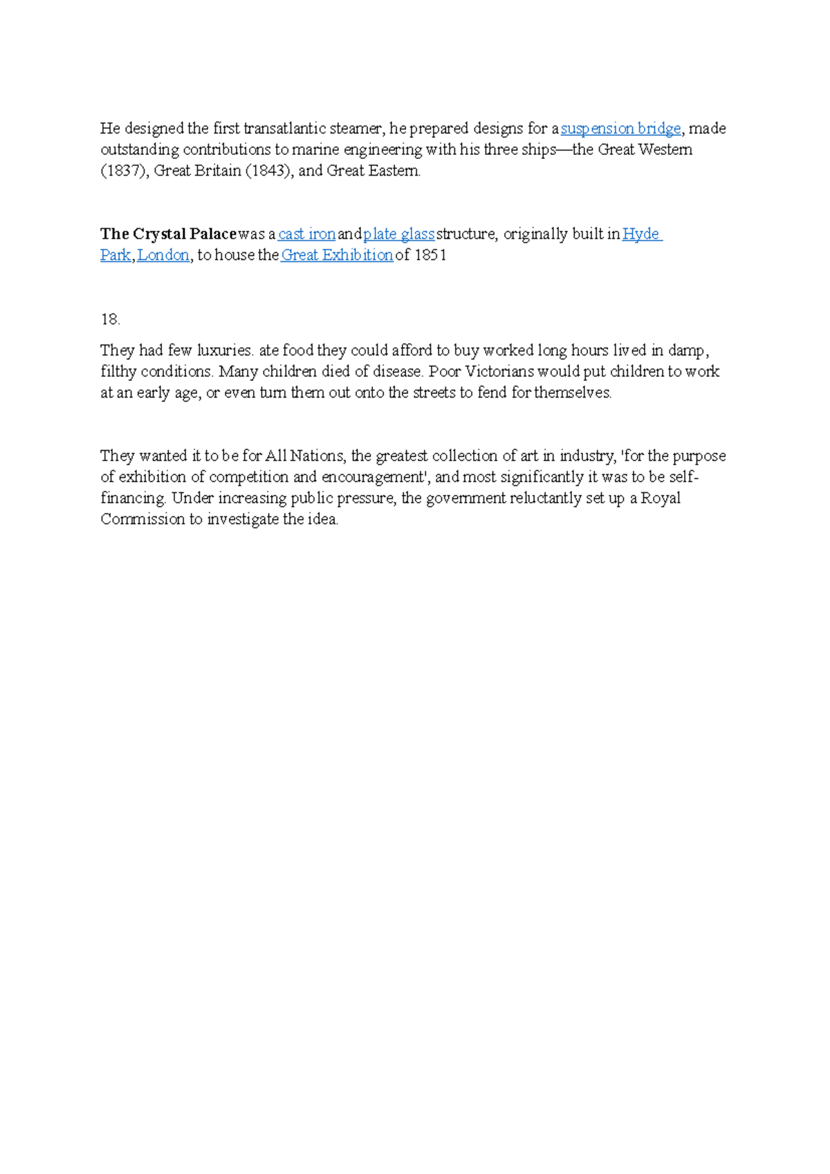 He designed the first transatlantic steamer - Literatura Inglesa 1 ...