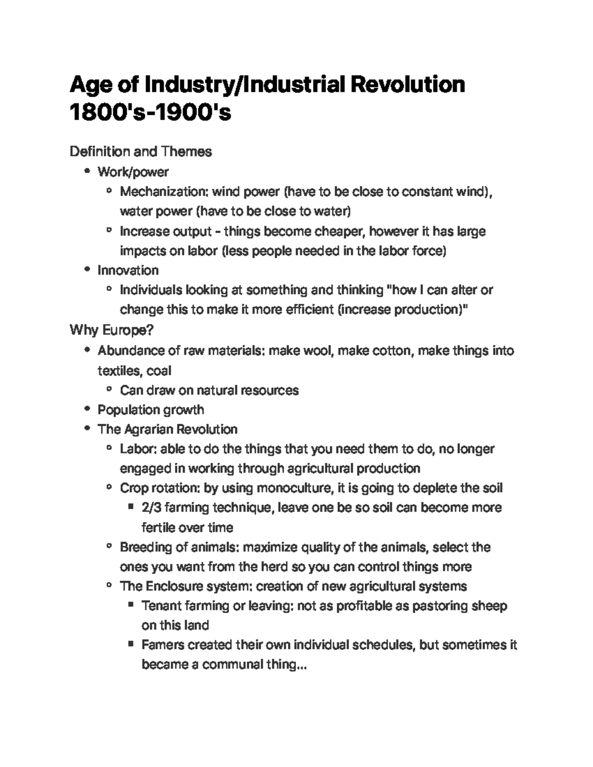 Age of Industry Industrial Revolution 1800's-1900's - Ag e o f I n d u ...