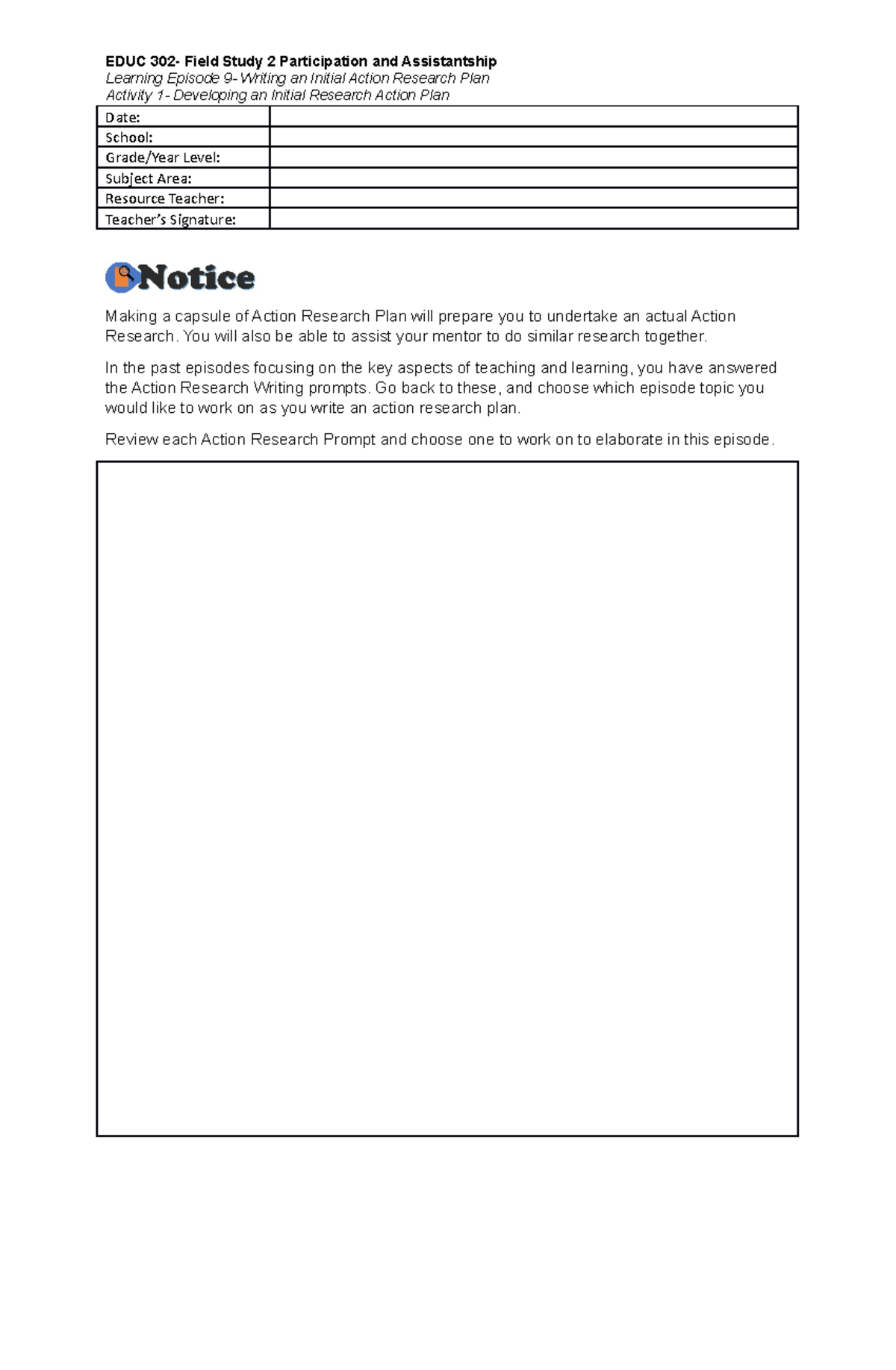 FS 2 LE 9 act1 - Learning Episodes - Learning Episode 9- Writing an ...