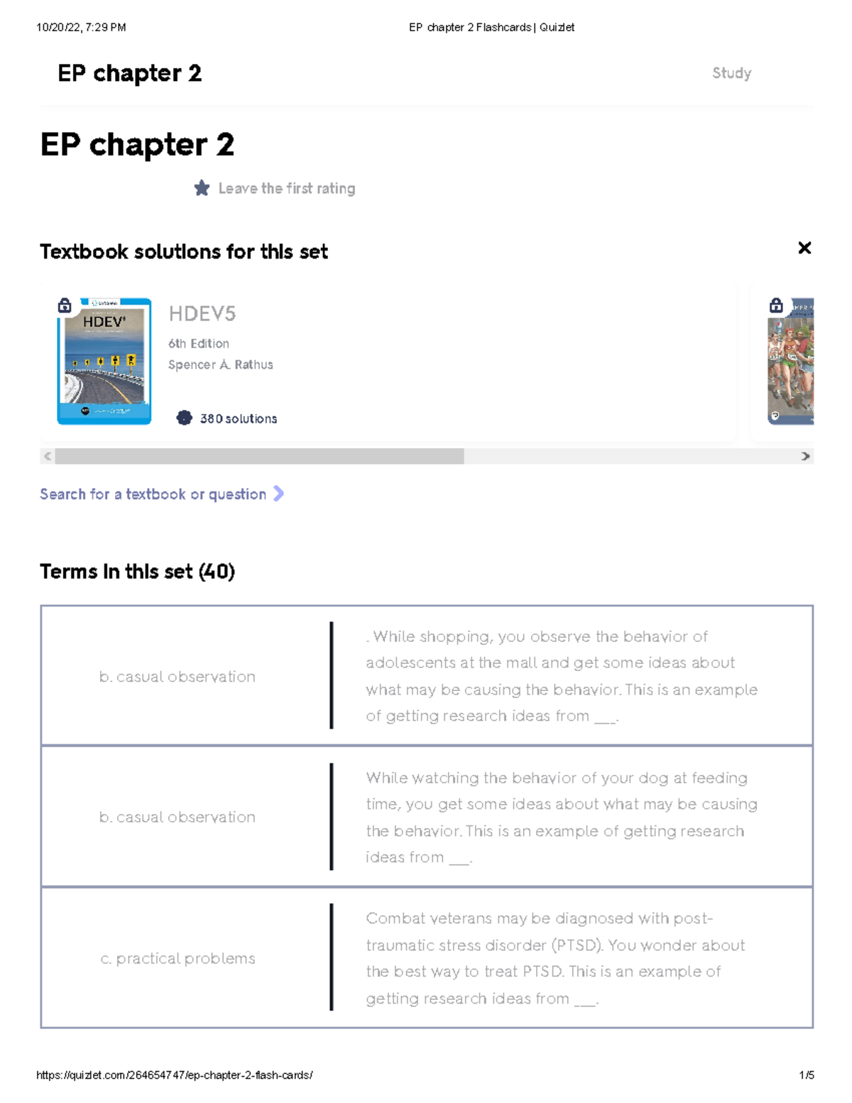 EP chapter 2 Flashcards Quizlet - EP chapter 2 Leave the first rating ...