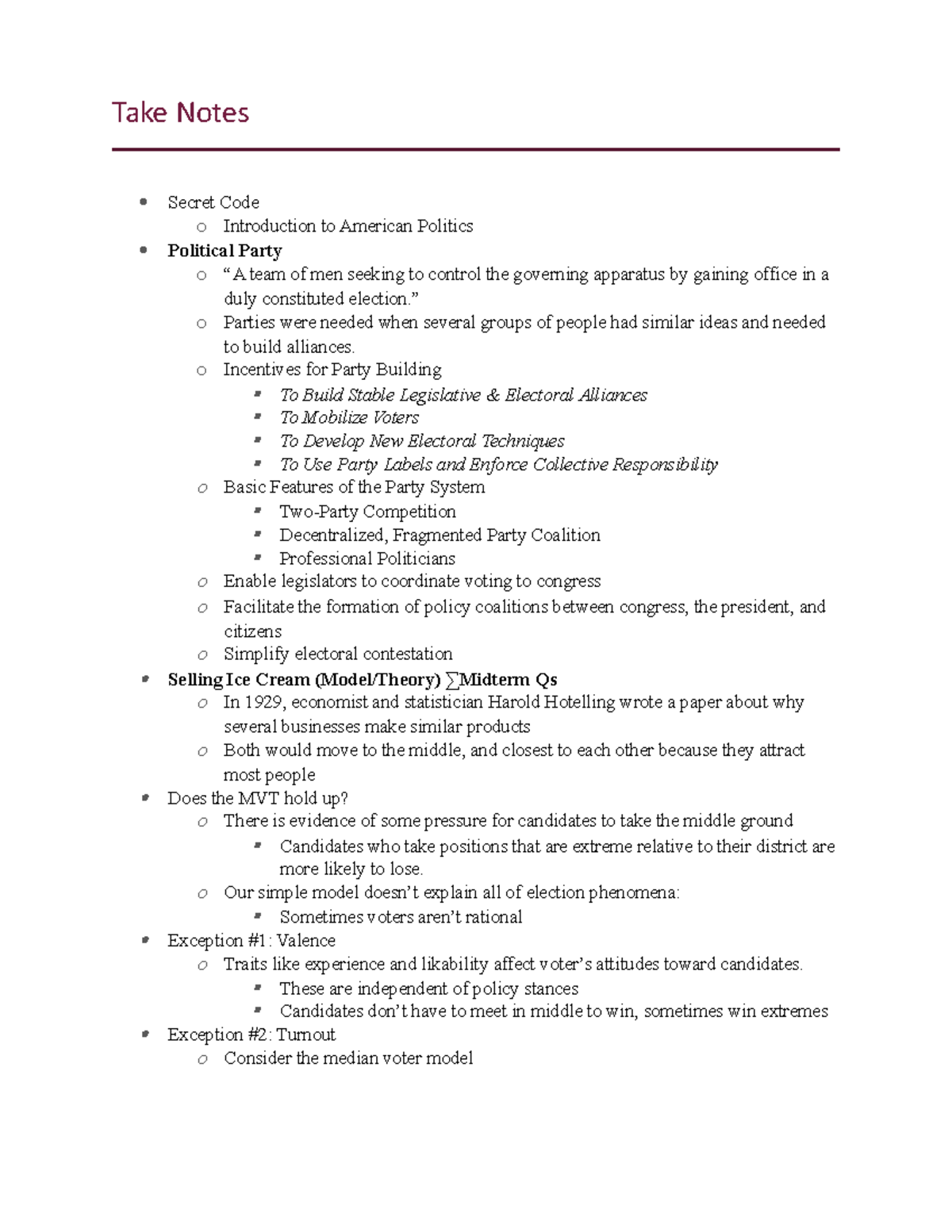 Extra Notes taken from the class - Take Notes Secret Code o ...