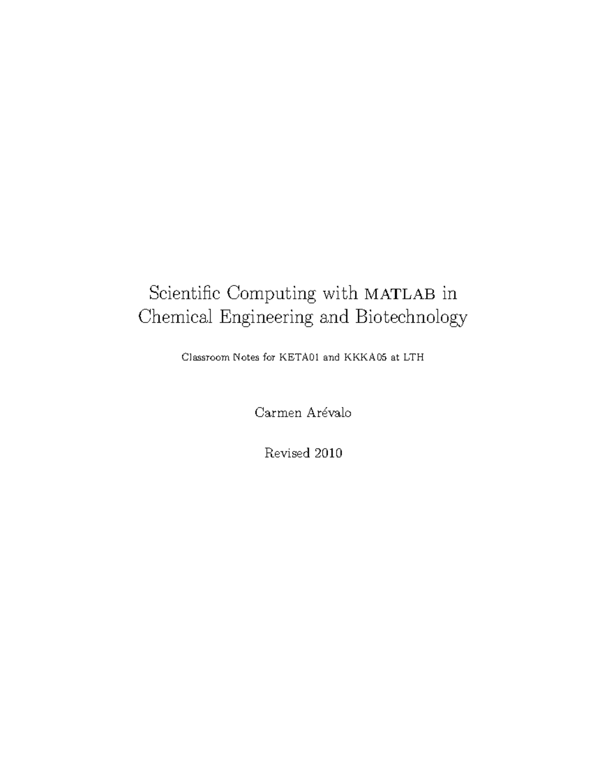 Hw14 20 - Lecture notes 20 - Scientific Computing with matlab in ...