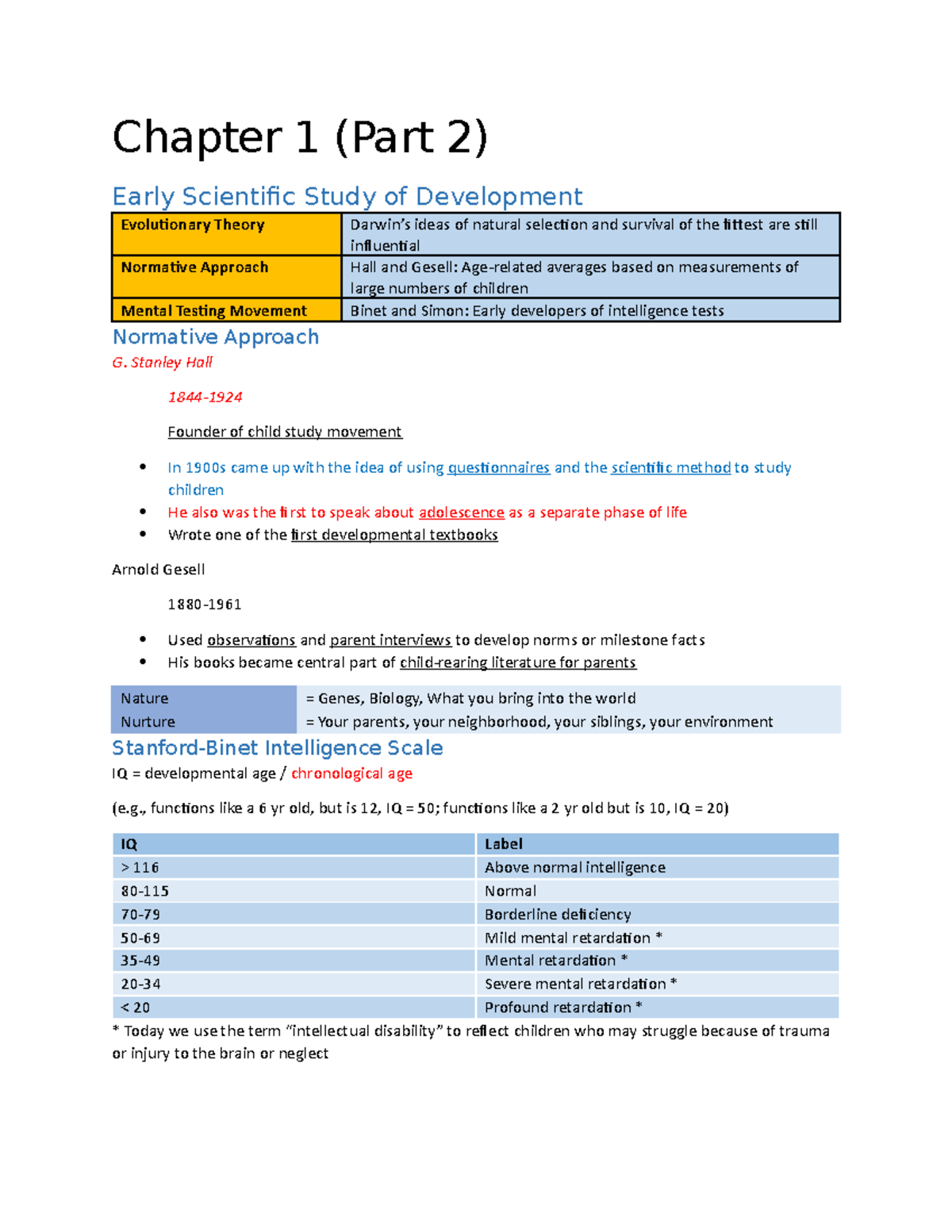 01-19-23 Chapter 1 Part 2 - Chapter 1 (Part 2) Early Scientific Study of Development ...
