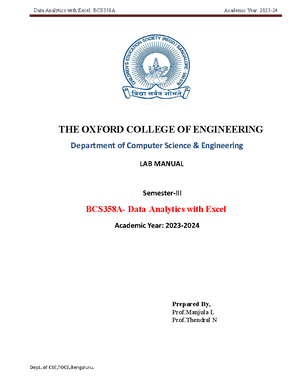 @vtucode - Ddco - Model Question Paper- I with effect from 2022 Third Semester B Degree ...