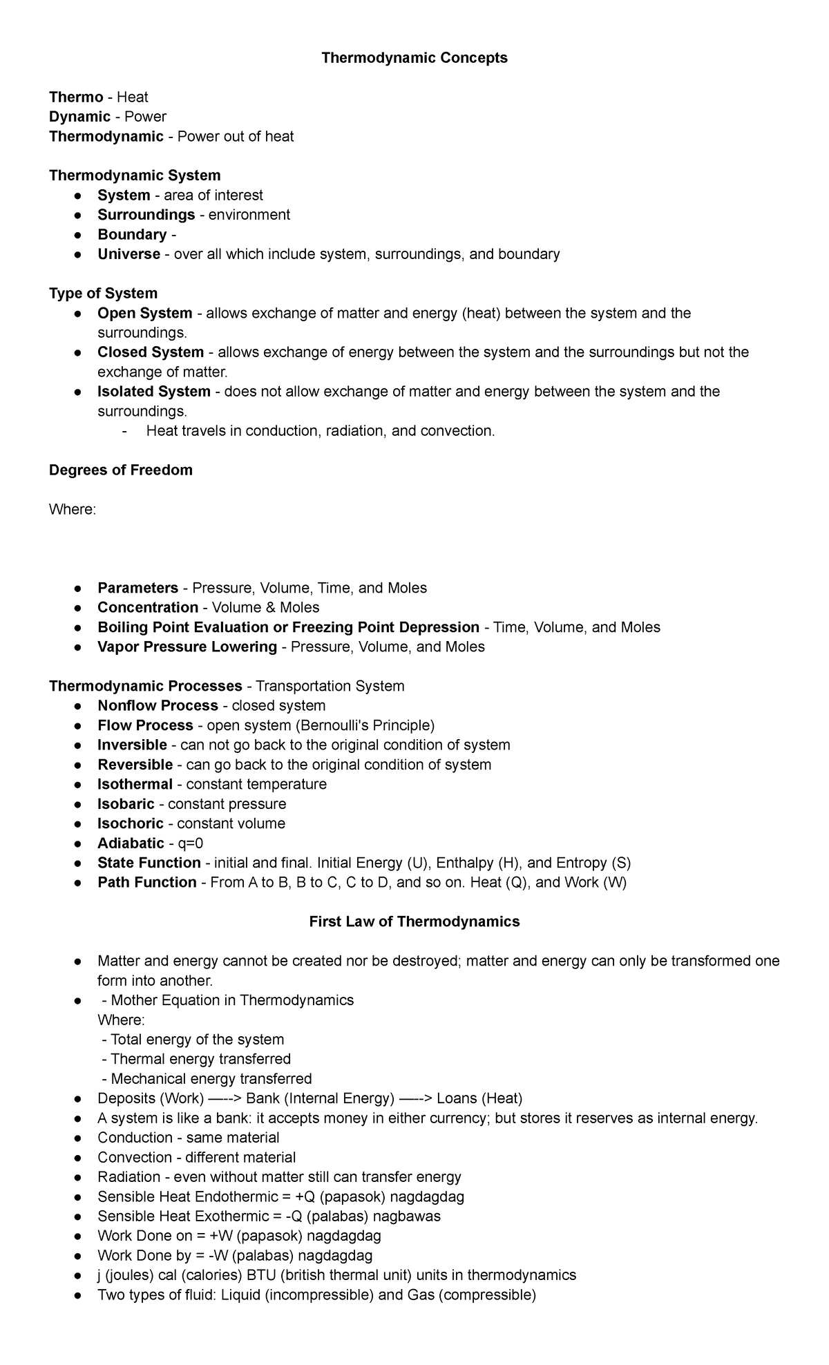 Thermodynamic Concepts - Thermodynamic Concepts Thermo - Heat Dynamic ...