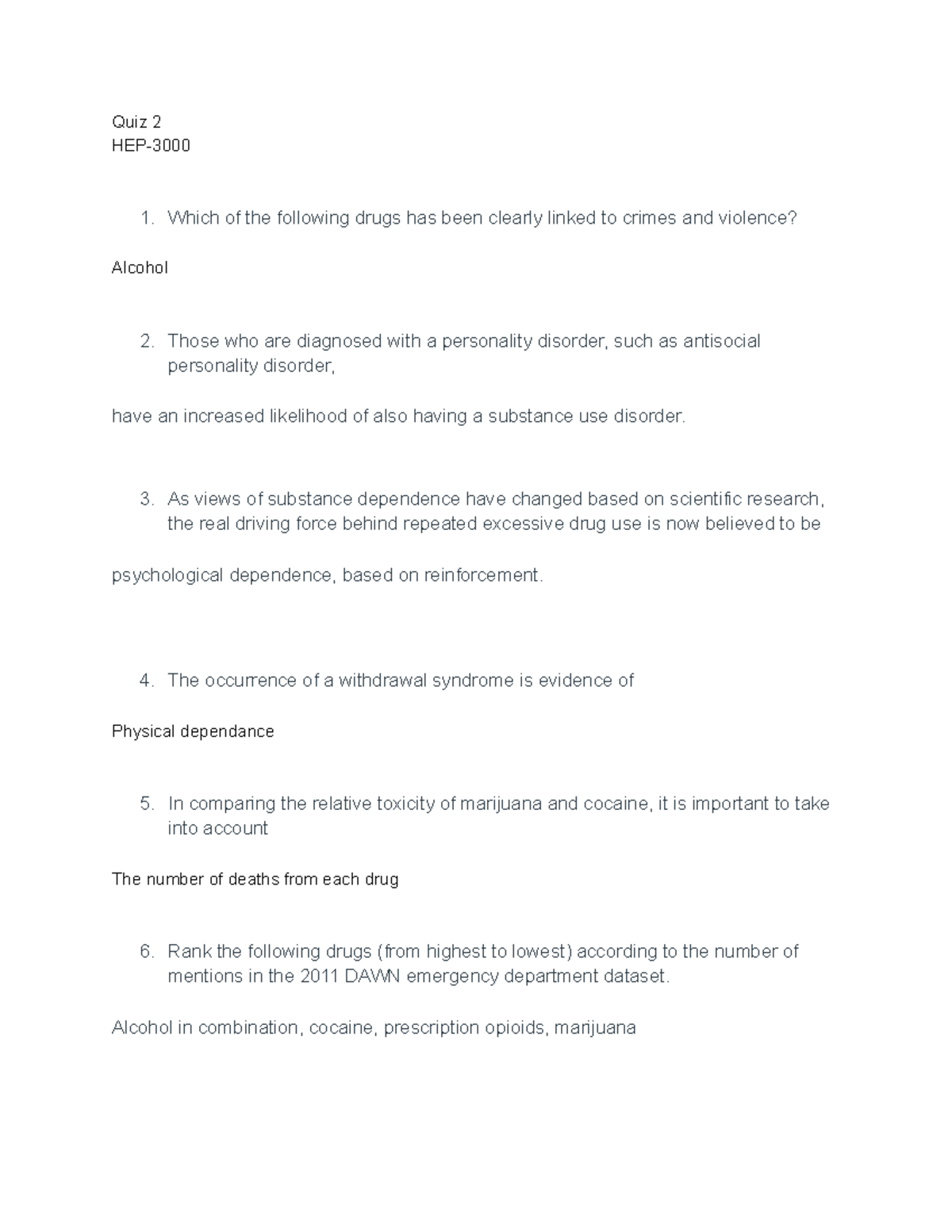 Quiz 2 - HEP 3000 - Google Docs - Quiz 2 HEP- Which of the following ...
