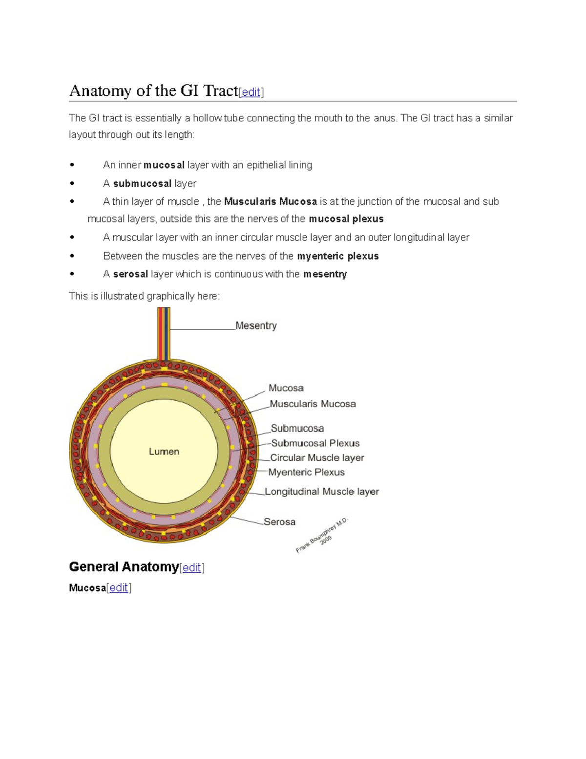 Anatomy of the GI Tract - Anatomy of the GI Tract[edit] The GI tract is ...