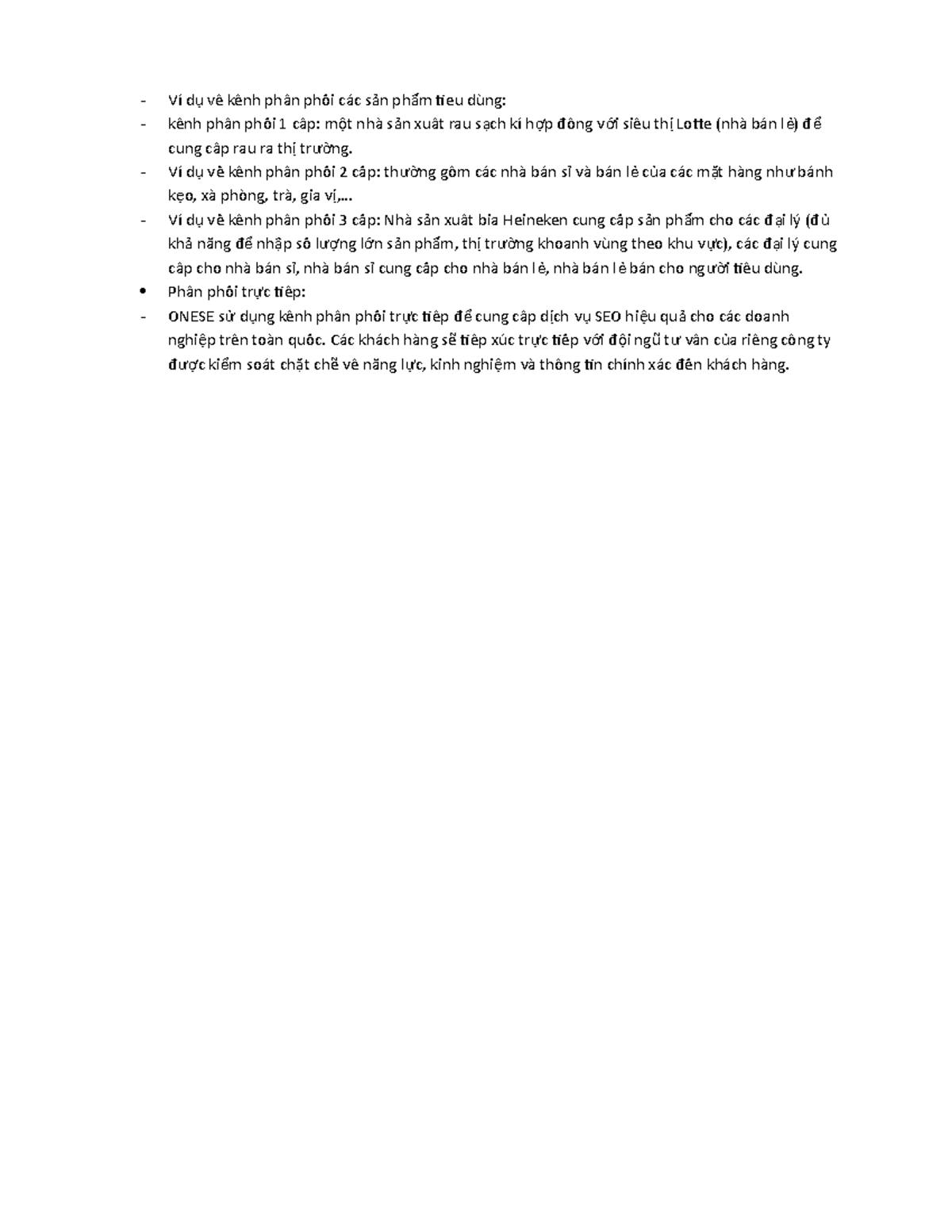 Ví dụ về kênh phân phối các sản phẩm tieu dùng - Ví d vềề kềnh phân phốối các s n ph m teu dùng ...