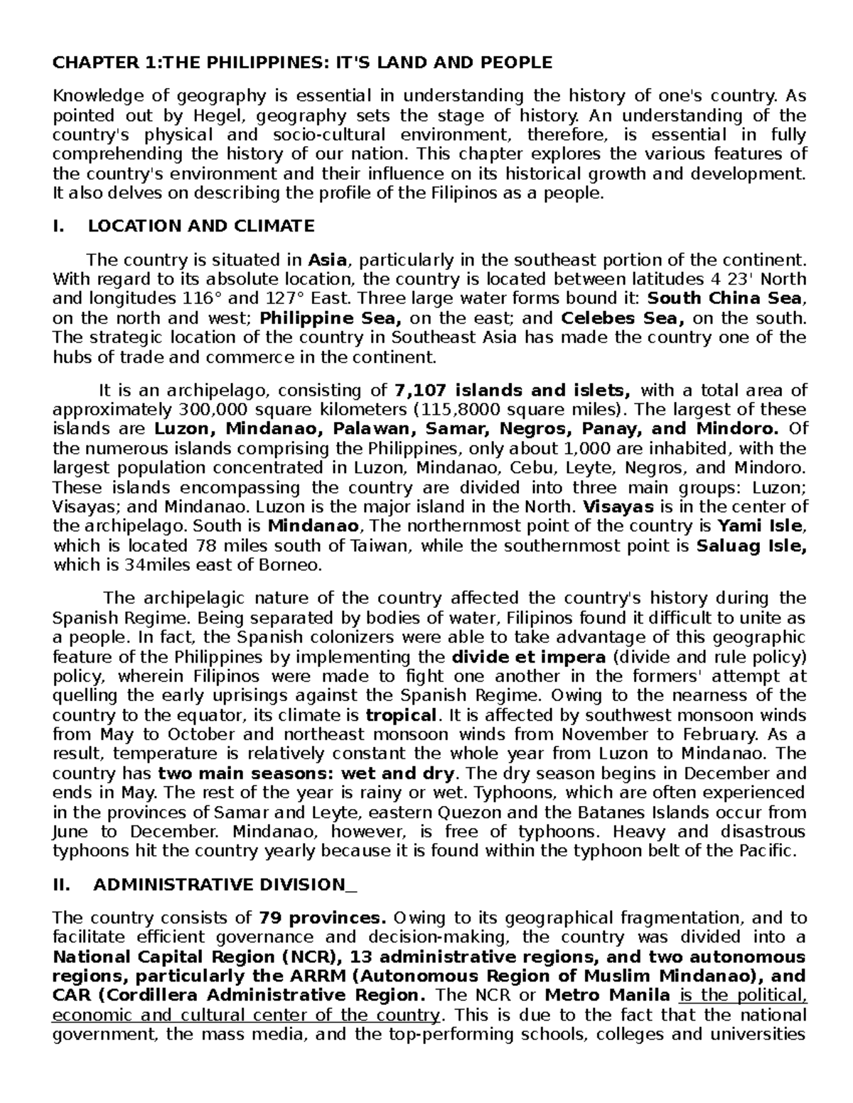 Chapter 1 Phhistory - This is for educational purposes only - CHAPTER 1 ...