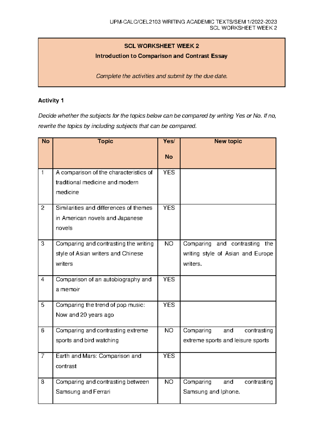 SCL Worksheet WEEK 2 (CEL2103) - UPM-CALC/CEL2103 WRITING ACADEMIC ...