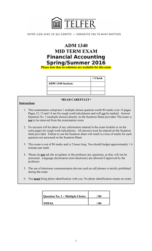Exam 4 March 2018, questions and answers - Warning: TT: undefined function: 32 REGULAR MIDTERM ...
