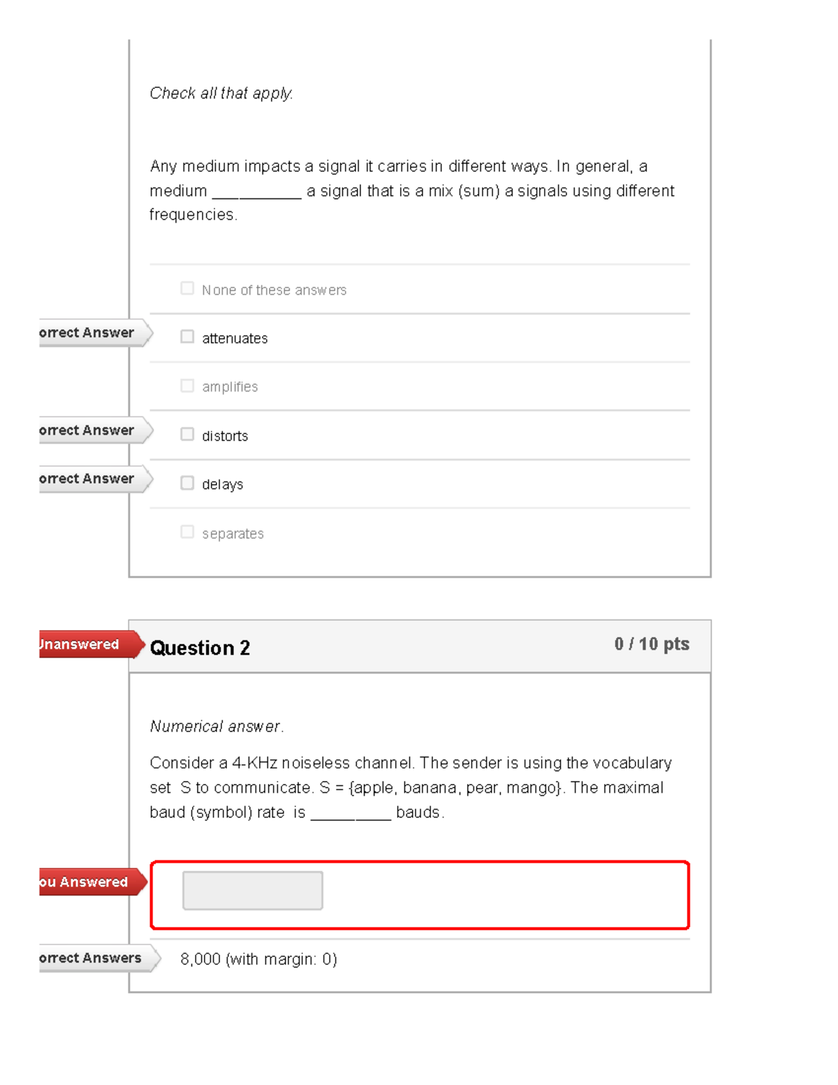 M3V1 - Intro to physical layer practice - Check all that apply. Any ...