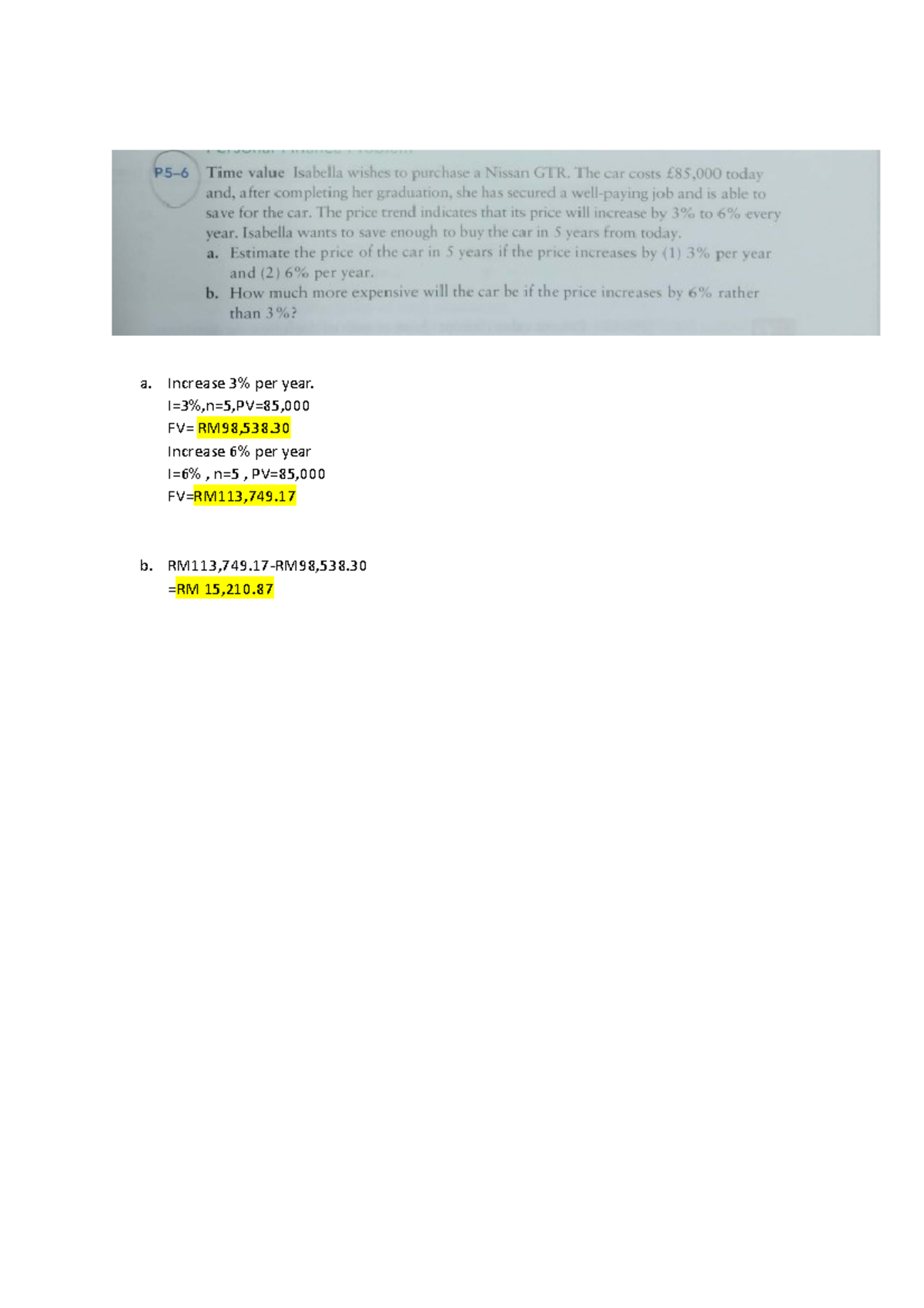 Tutorial Question and Answer for week5 - Financial Management - UMCCed ...