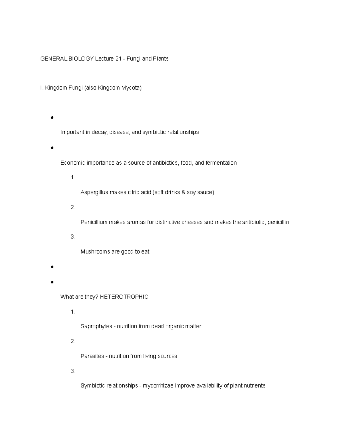 Bio - Bio - GENERAL BIOLOGY Lecture - GENERAL BIOLOGY Lecture 21 ...