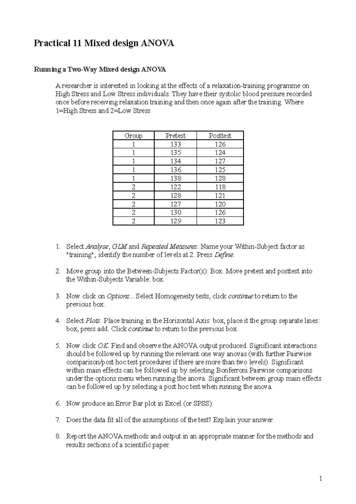 Practical 11 Remmp mixed design Anova 2021-2022 with answers - Practical 11 Mixed design ANOVA ...