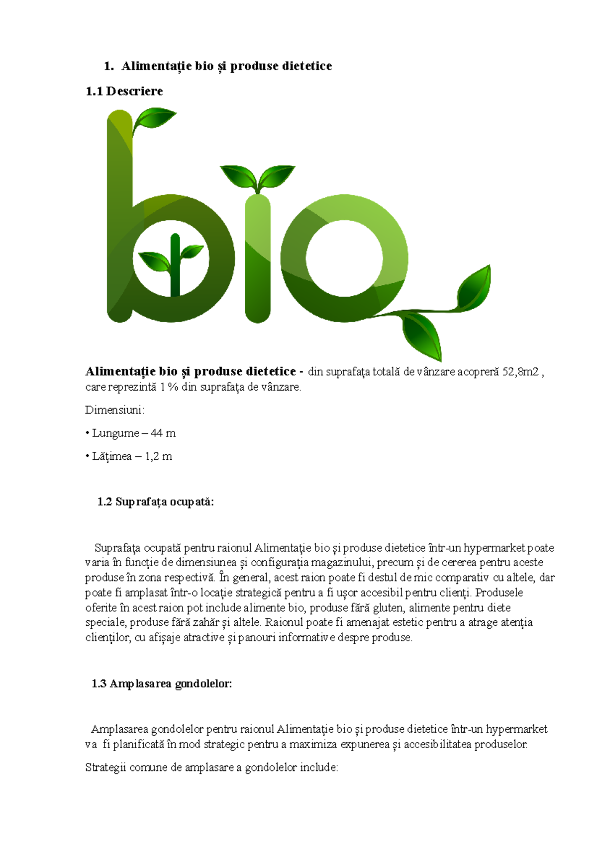 Alimente bio - bien - 1. Alimentație bio și produse dietetice 1 ...