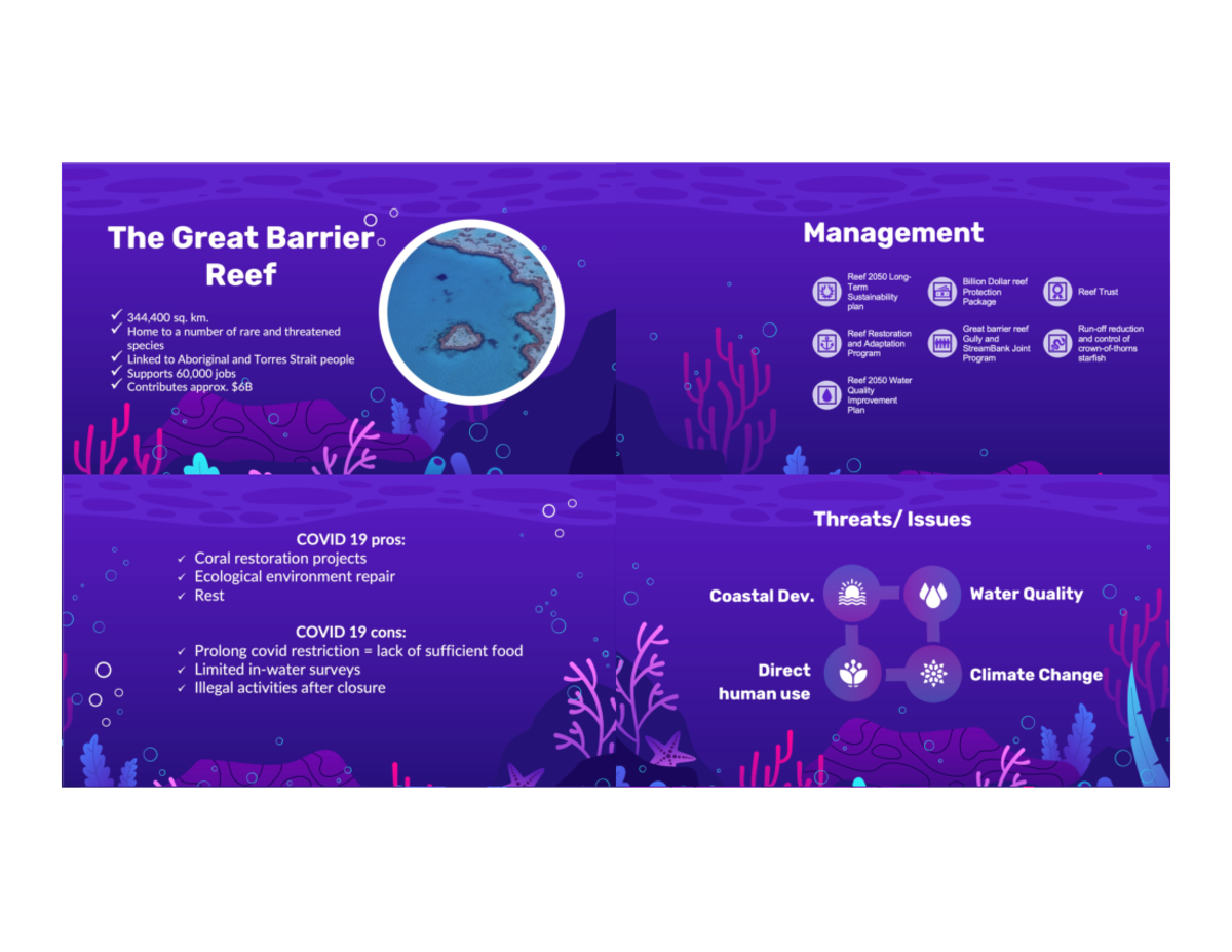 Assignment # 3 - Great Barrier Reef summary - ECO332 - Studocu