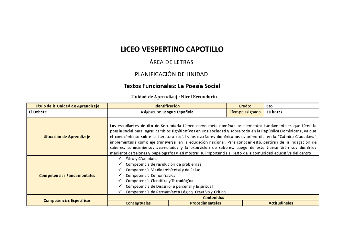 La Poesía Social - LICEO VESPERTINO CAPOTILLO ÁREA DE LETRAS ...