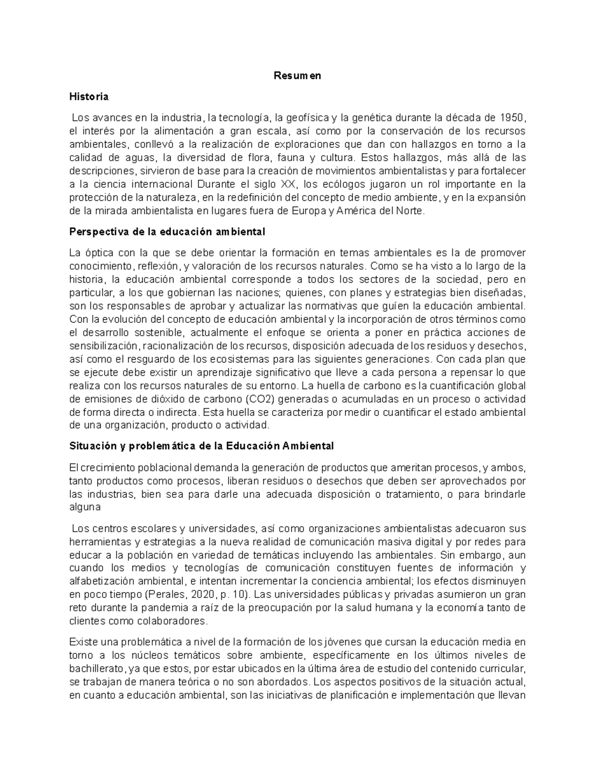 Resumen (fund Ing Amb) - mnmnmn - Resumen Historia Los avances en la ...